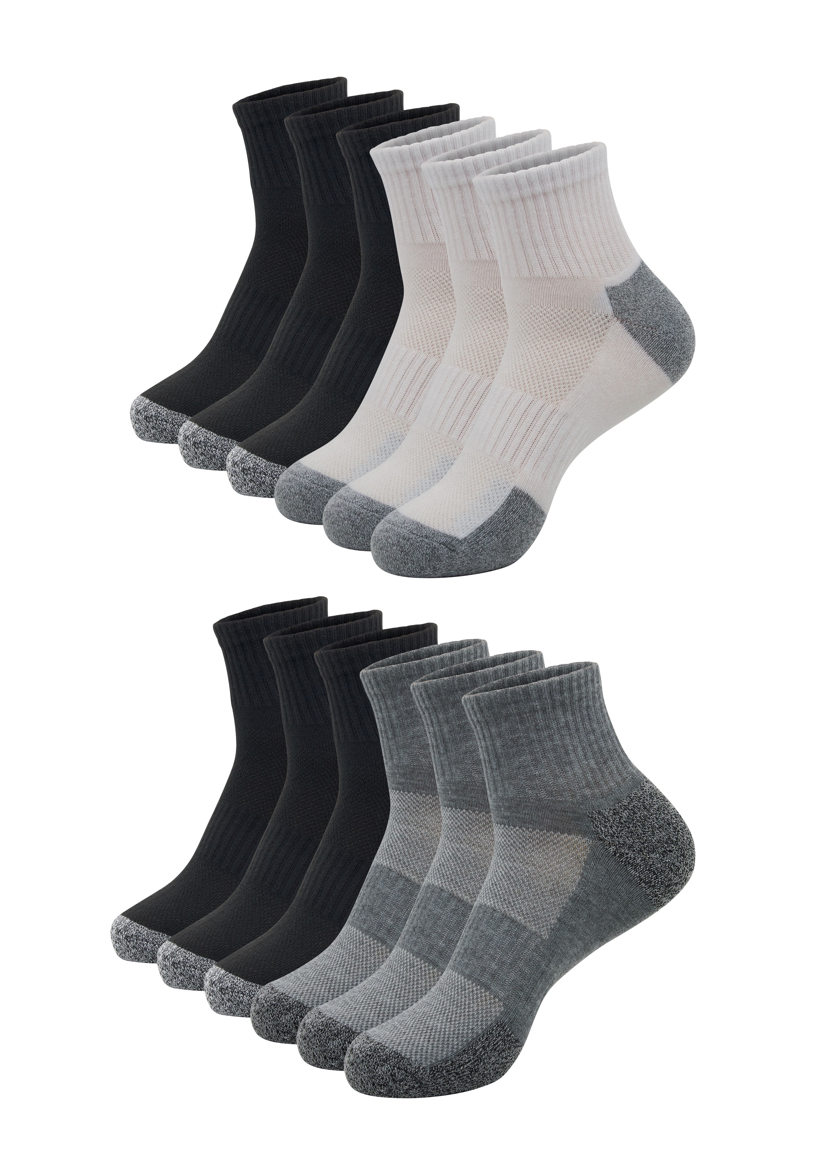 RBX Active Men's Everyday Performance Cushioned Quarter Socks 10-Pack ...