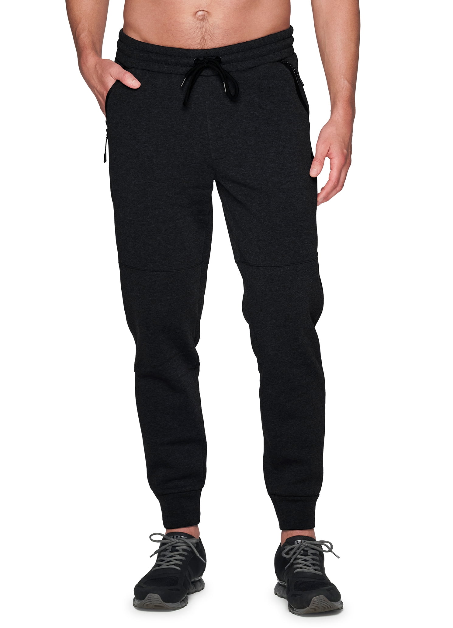RBX Active Men's Fleece Jogger Sweatpants With Waterproof Zipper ...