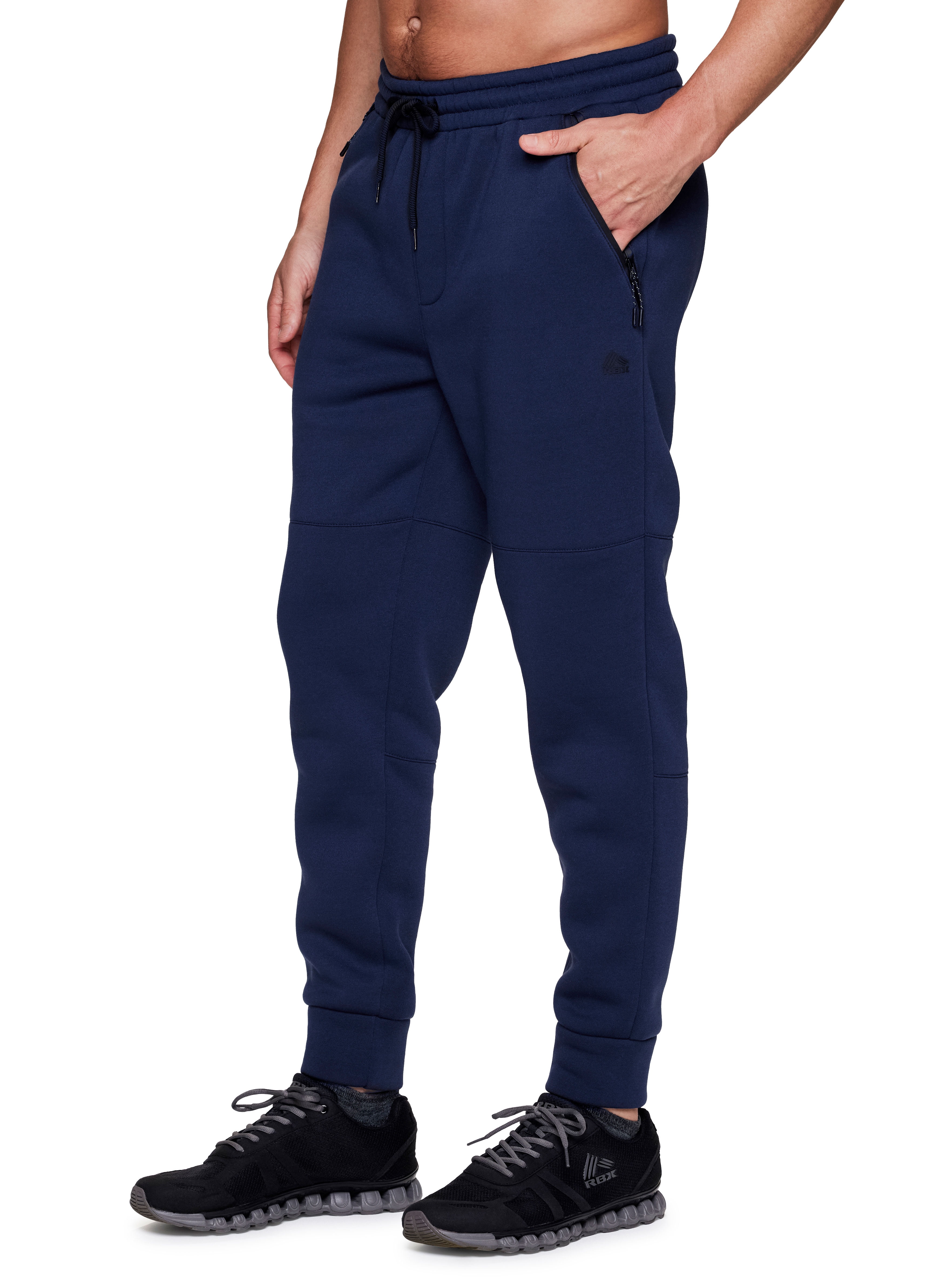 RBX Active Men's Fleece Jogger Sweatpants With Waterproof Zipper ...