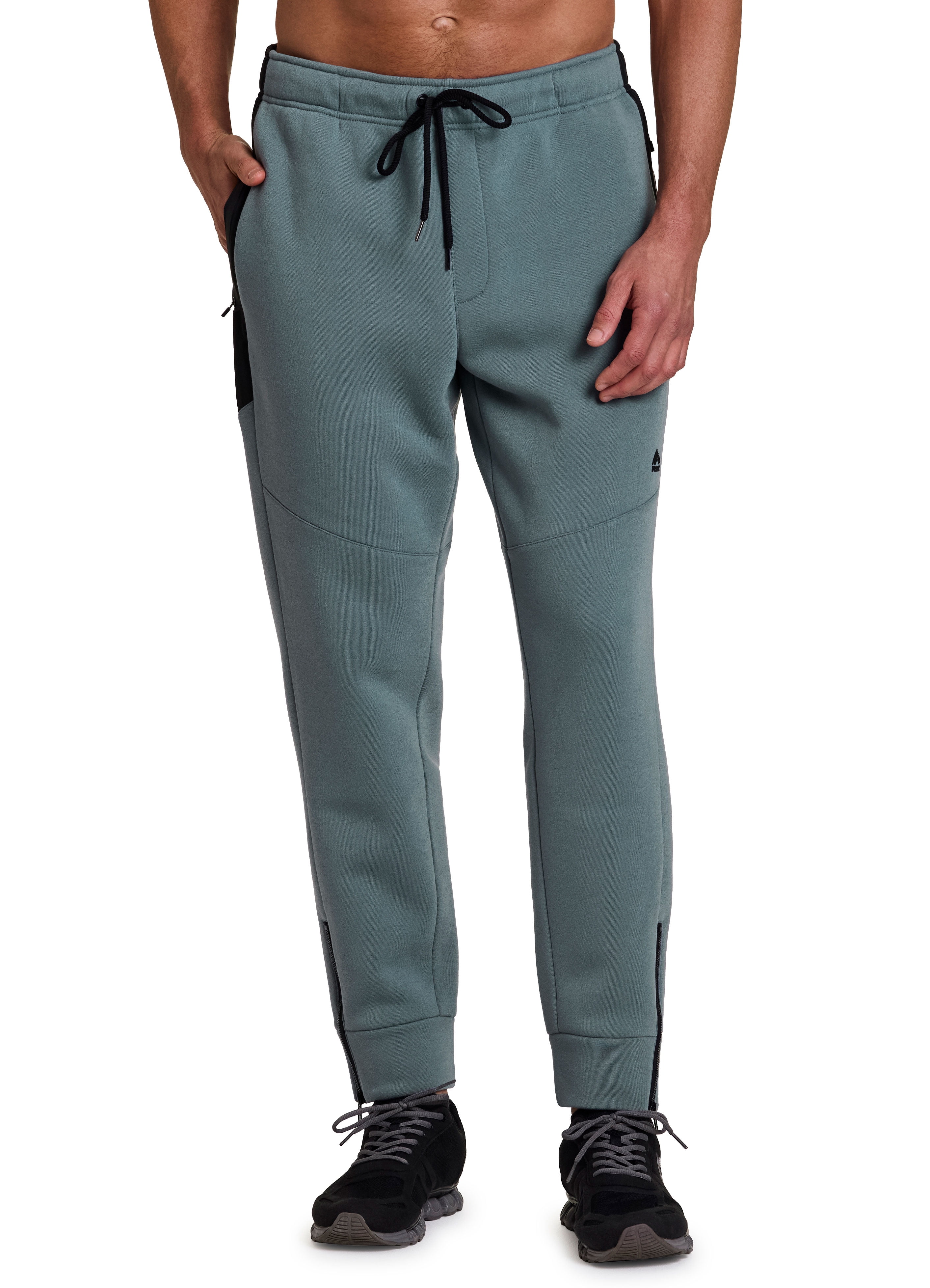 RBX Active Men's Fleece/Woven Jogger Sweatpants with Bonded Zip Pockets ...