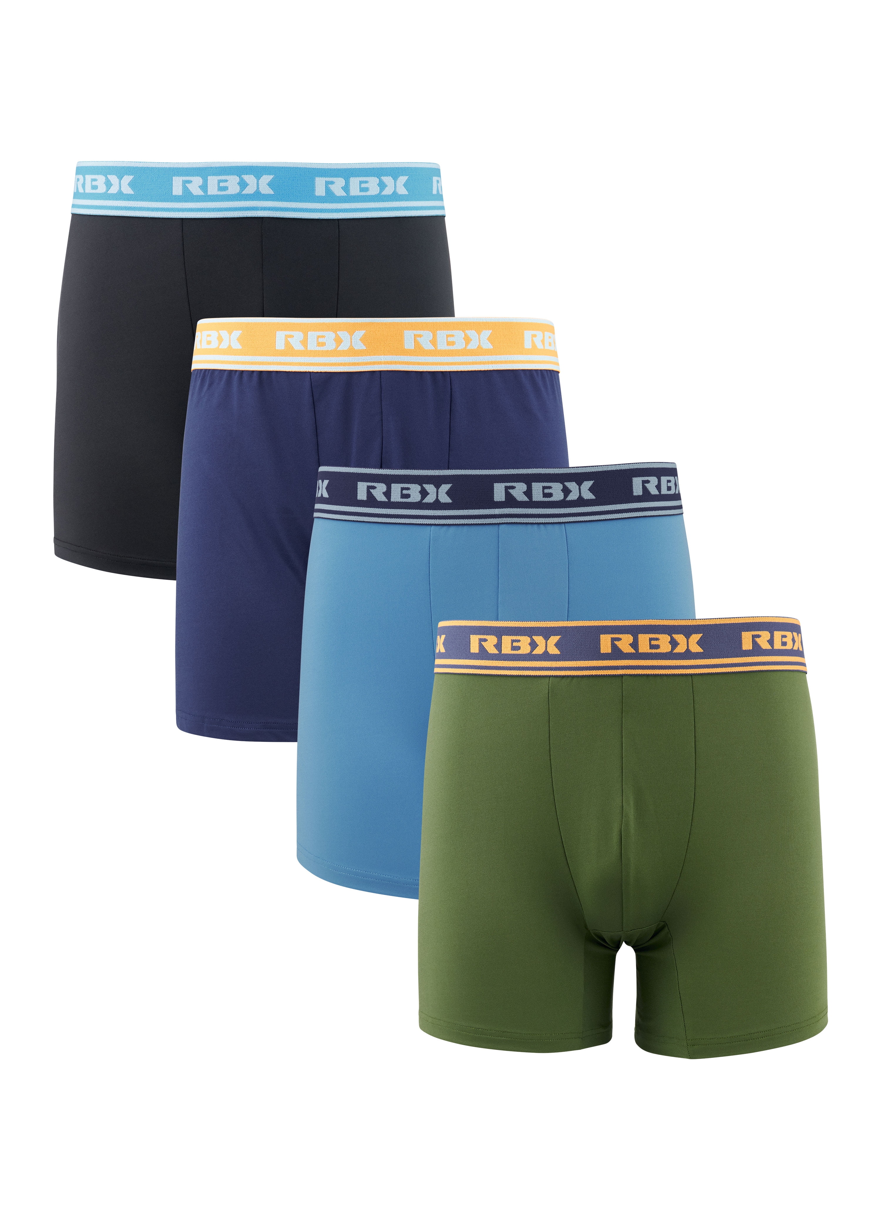 RBX Active Men's Quick Drying Performance Boxer Briefs, Assorted Colors ...