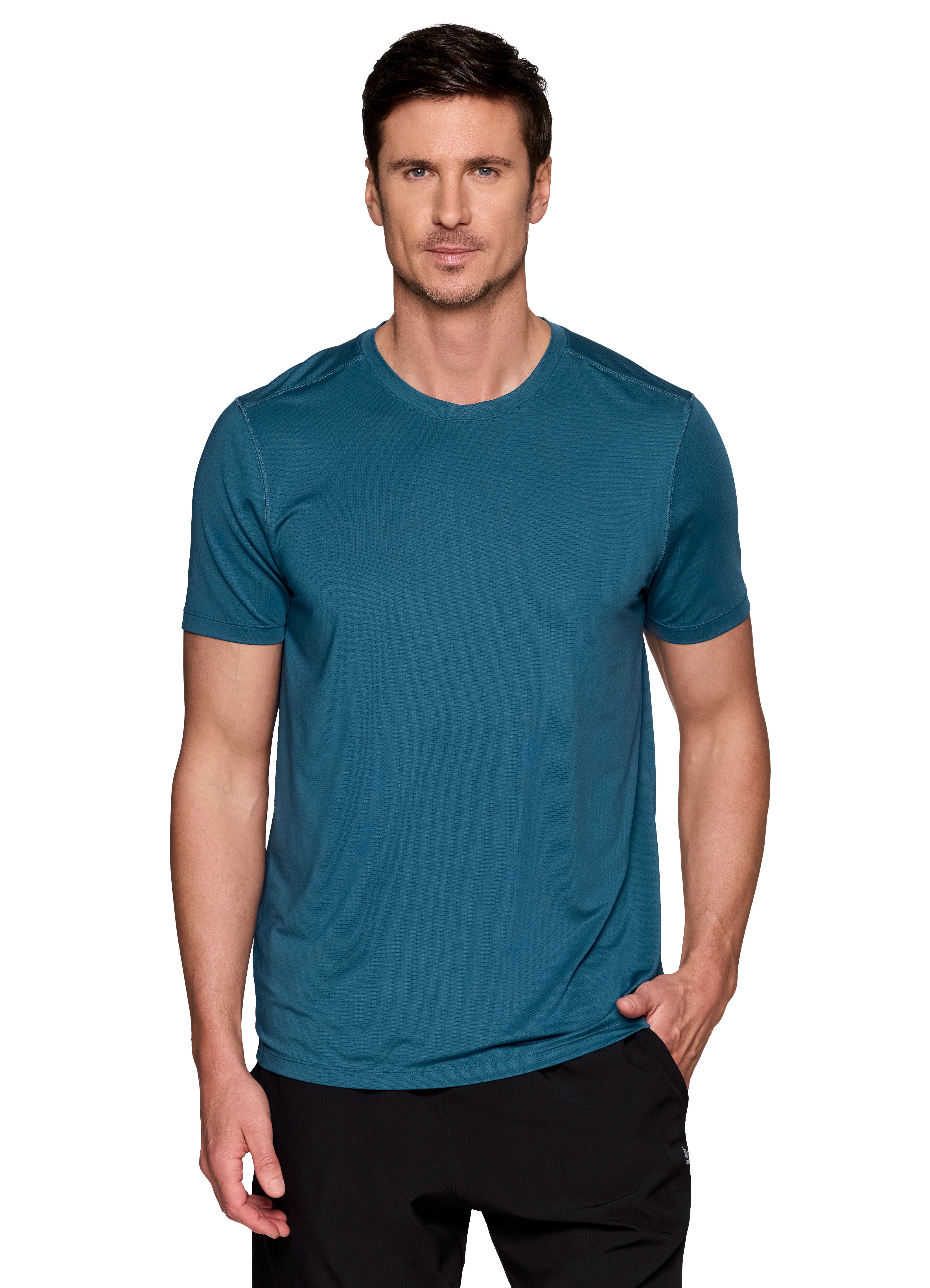 RBX Active Men's Short Sleeve Quick Drying Jacquard Mesh Running ...