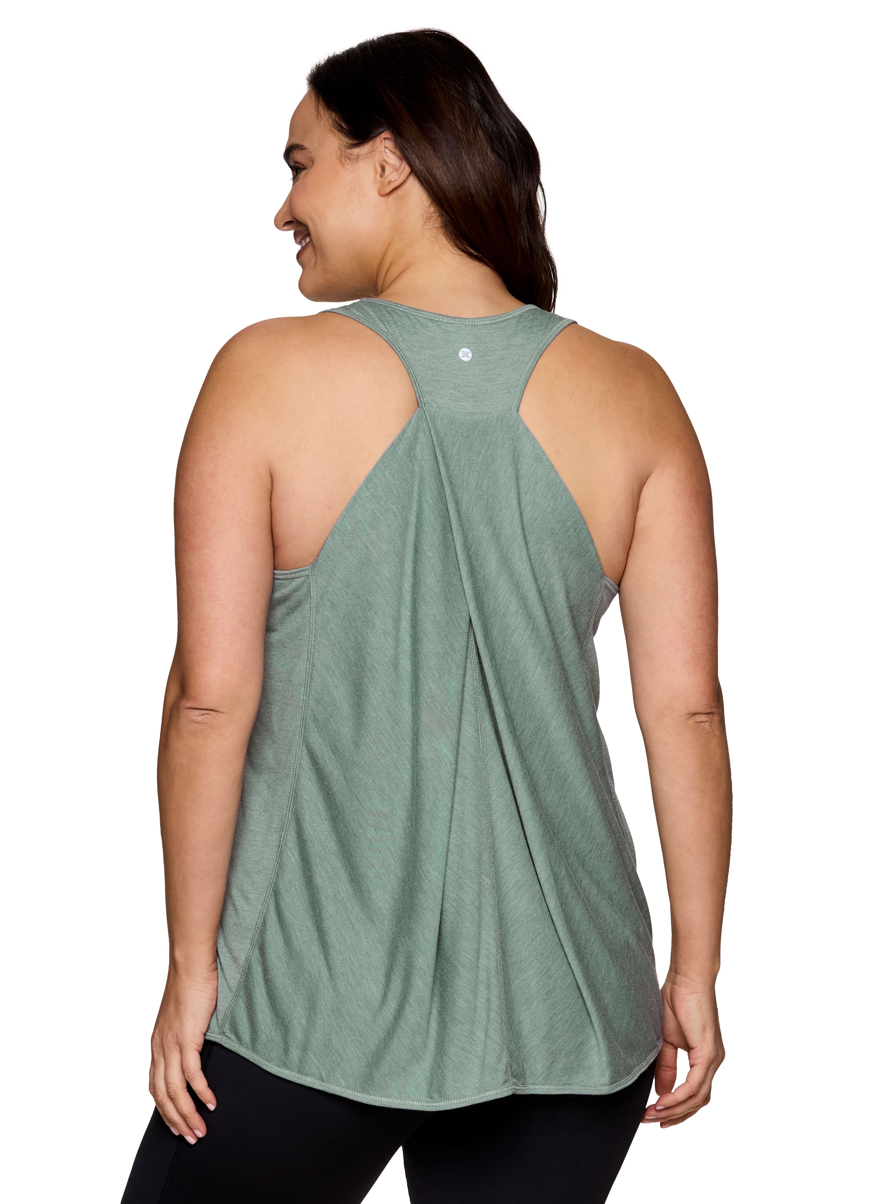 RBX Active Plus Size Women's Twist Back Soft Relaxed Tank Top Tunic ...