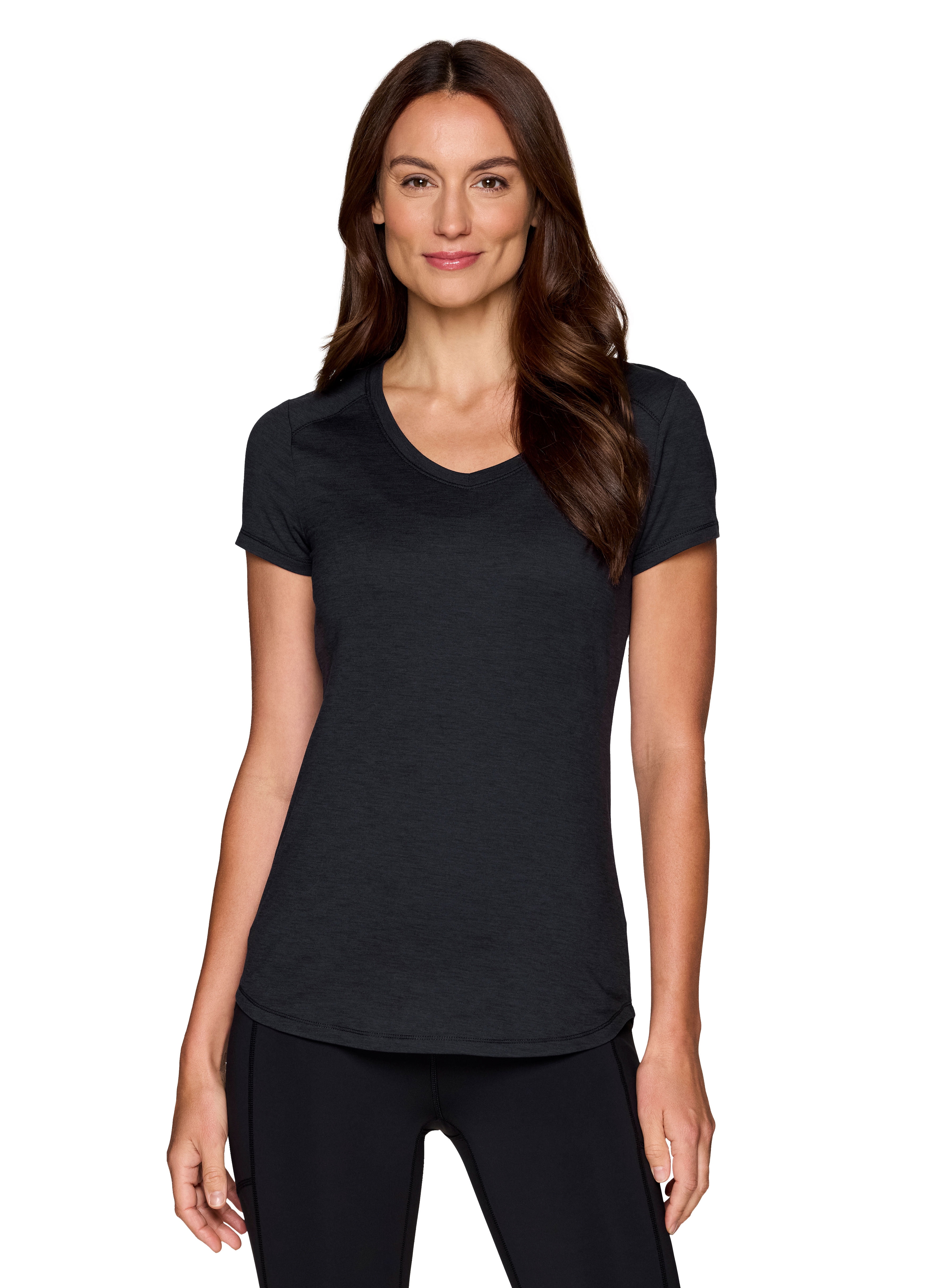 RBX Active Women's Athletic Striated V-Neck Super Soft T-Shirt ...