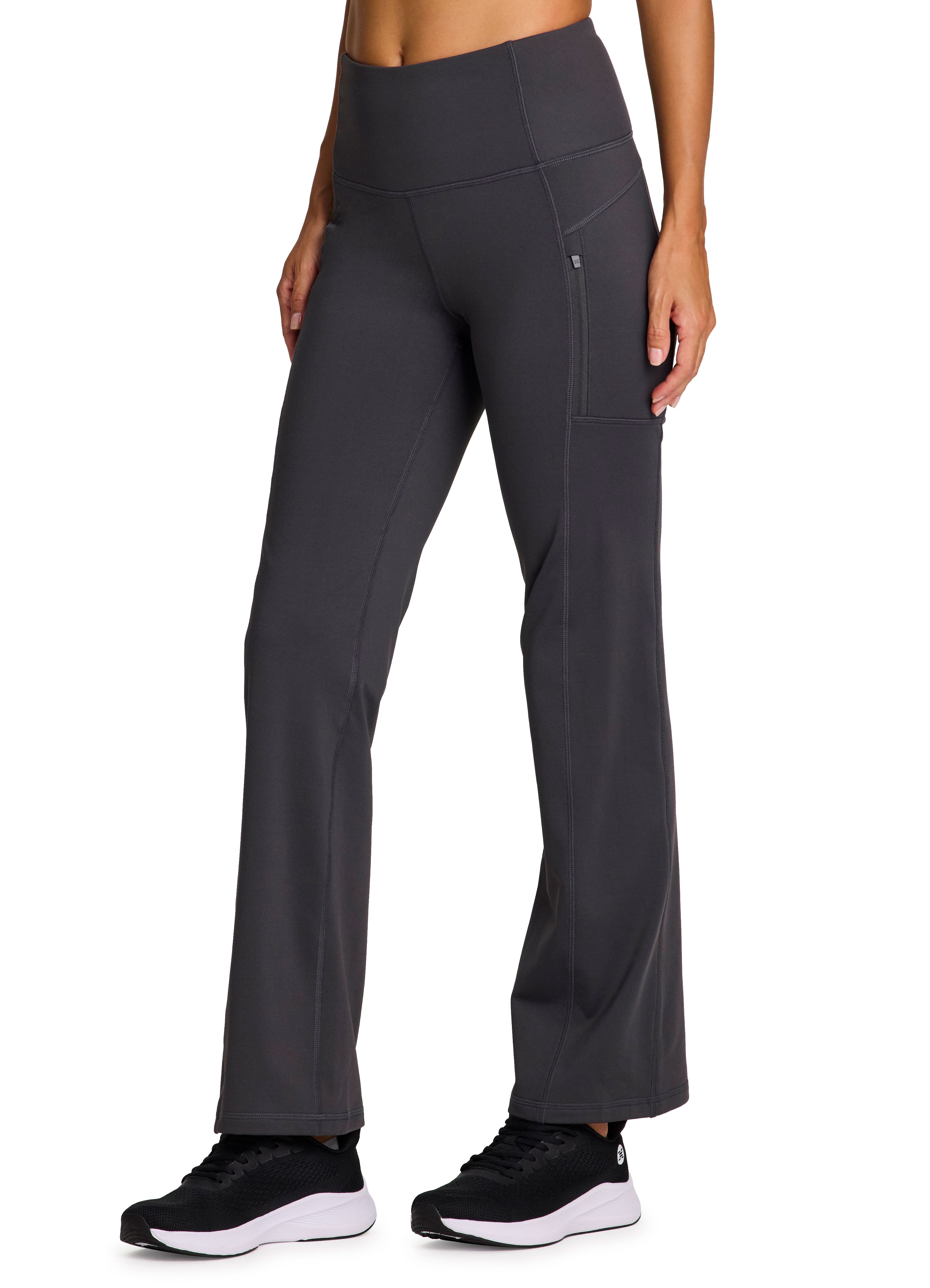 RBX Active Women's Fleece Lined Bootcut Pant Flare Legging with Zipper ...