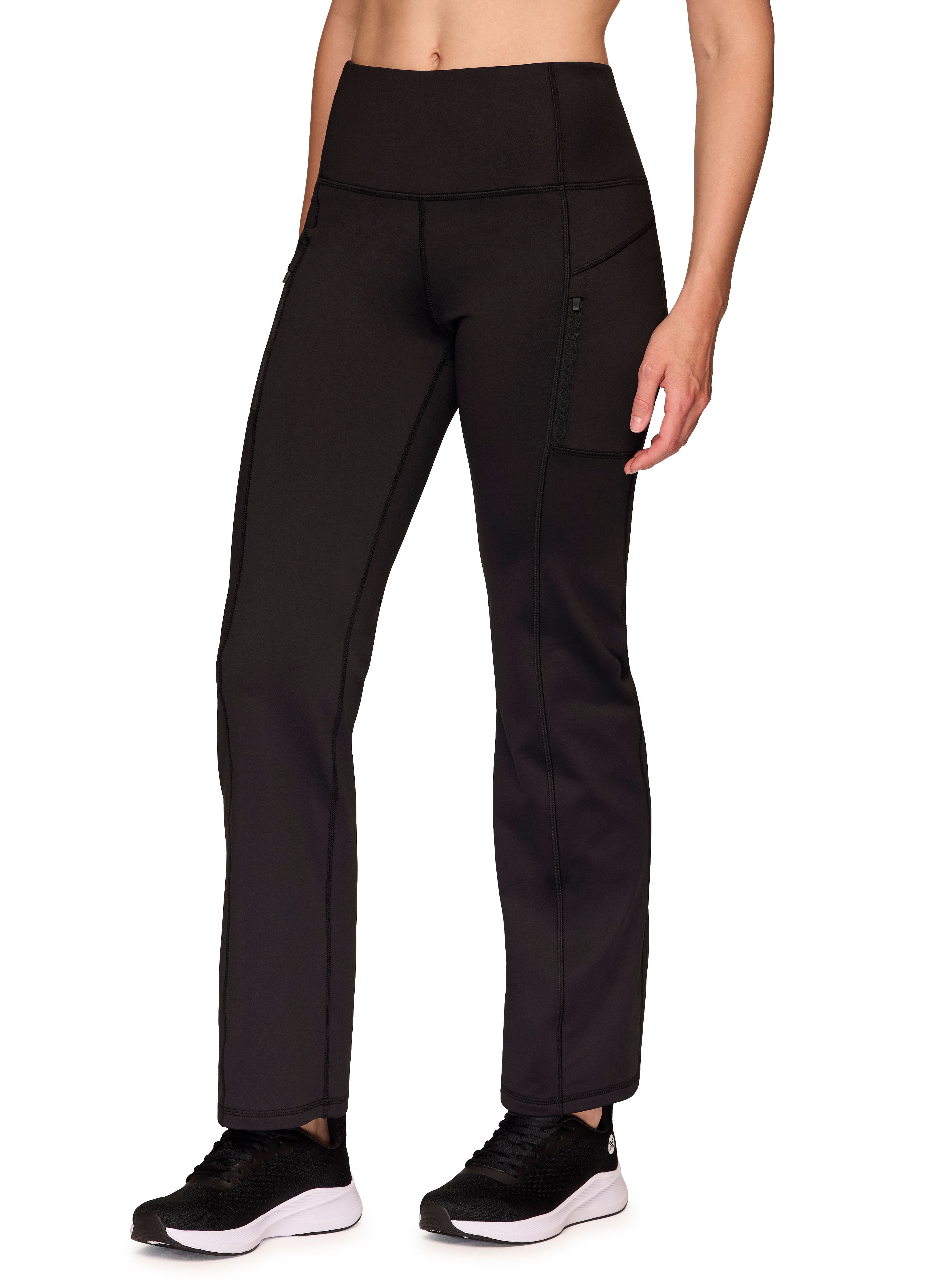 RBX Active Women's Fleece Lined Bootcut Pant Flare Legging with Zipper ...