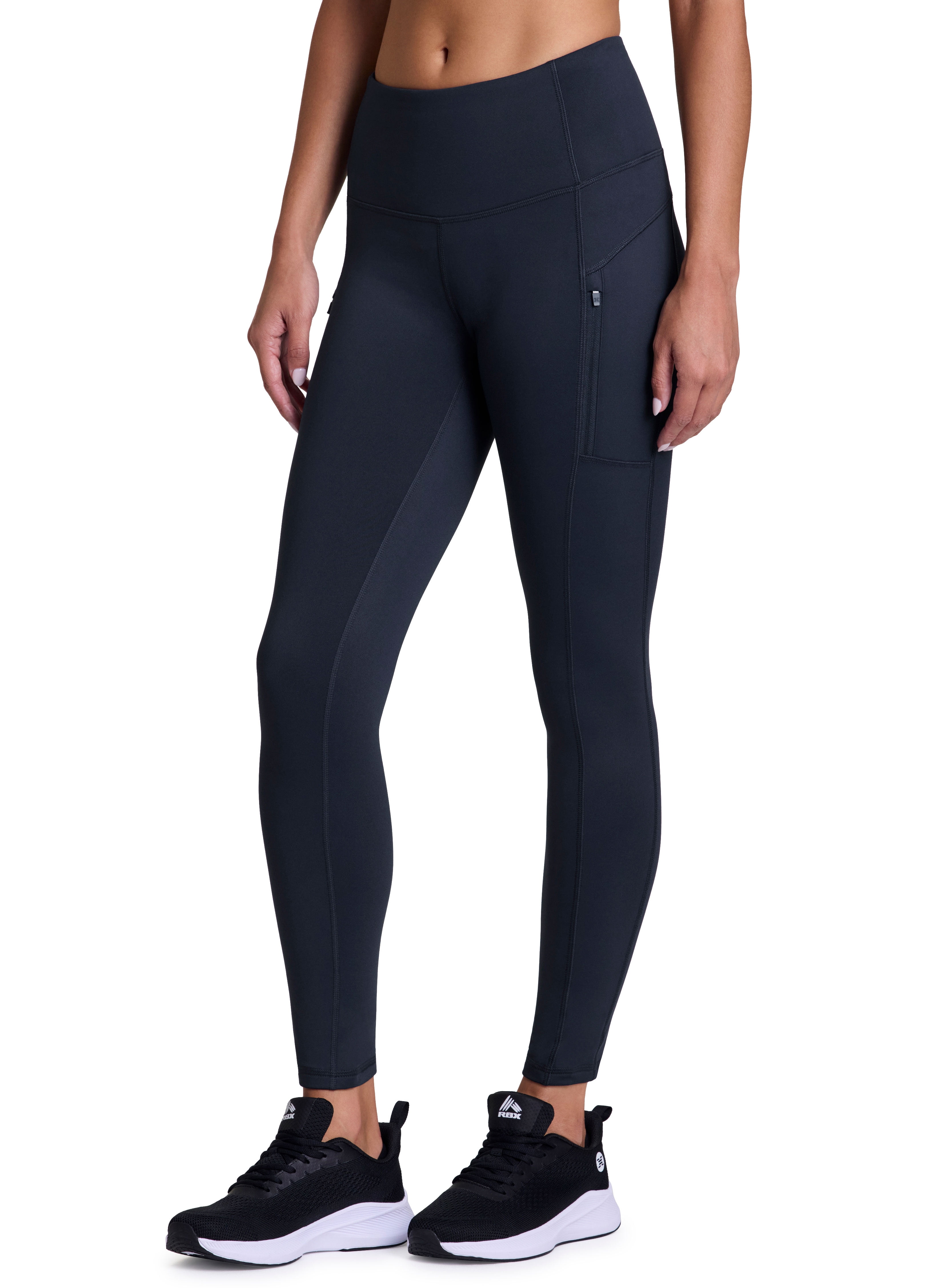 RBX Active Women's Full Length Fleece Lined Legging with Zipper Pockets ...