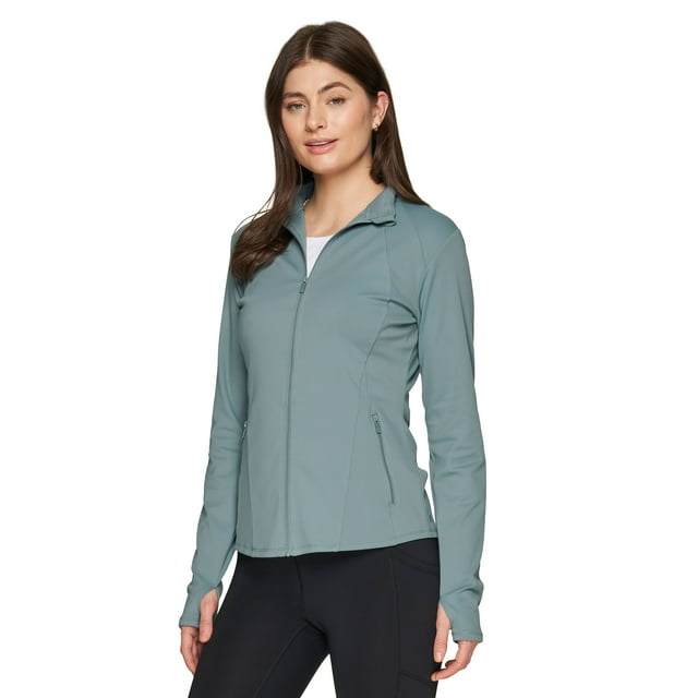 RBX Active Women's Mock Neck Lightweight Yoga Running Jacket With ...