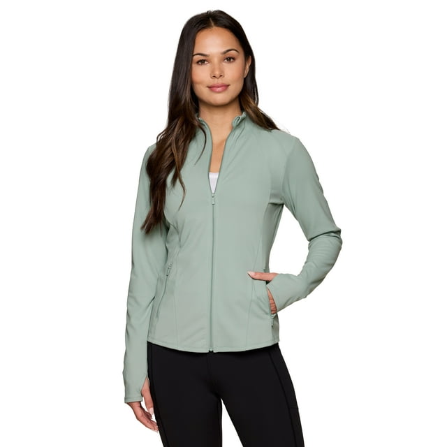 RBX Active Women's Mock Neck Lightweight Yoga Running Jacket With ...