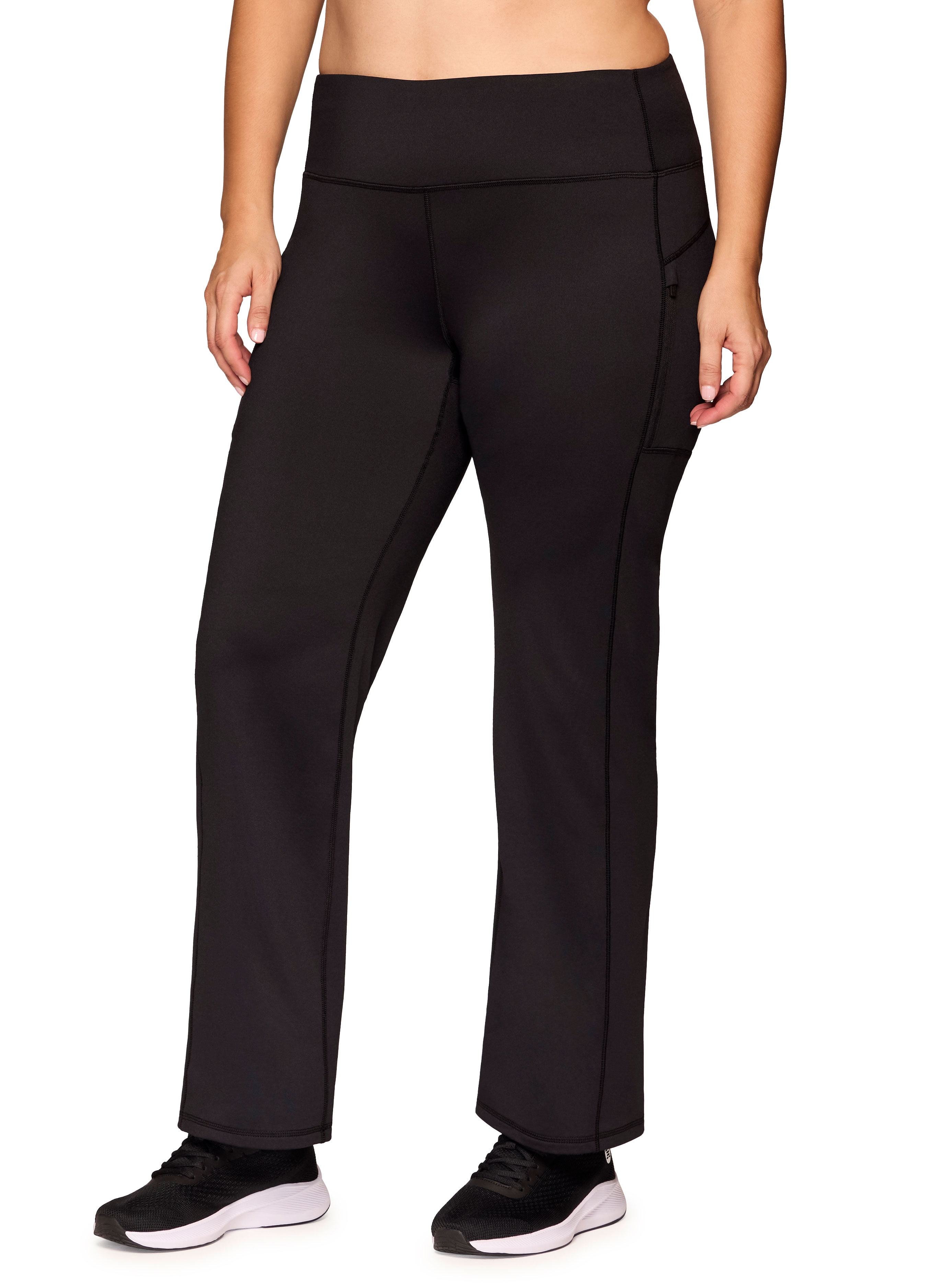 RBX Active Women's Plus Size Fleece Lined Bootcut Pant Flare Legging ...
