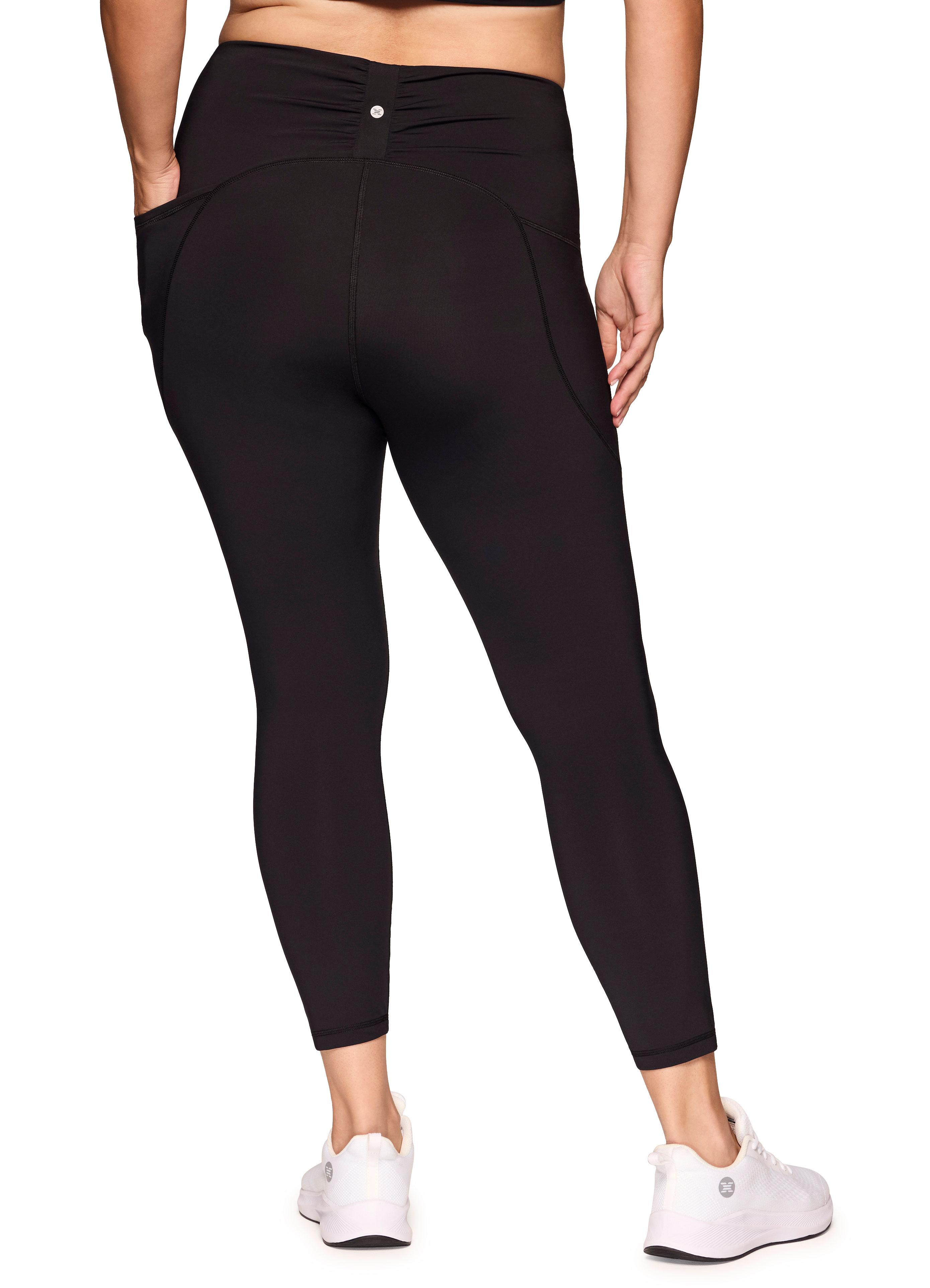 RBX Active Women's Plus Size High Rise Ruched Back Squat Proof Leggings ...