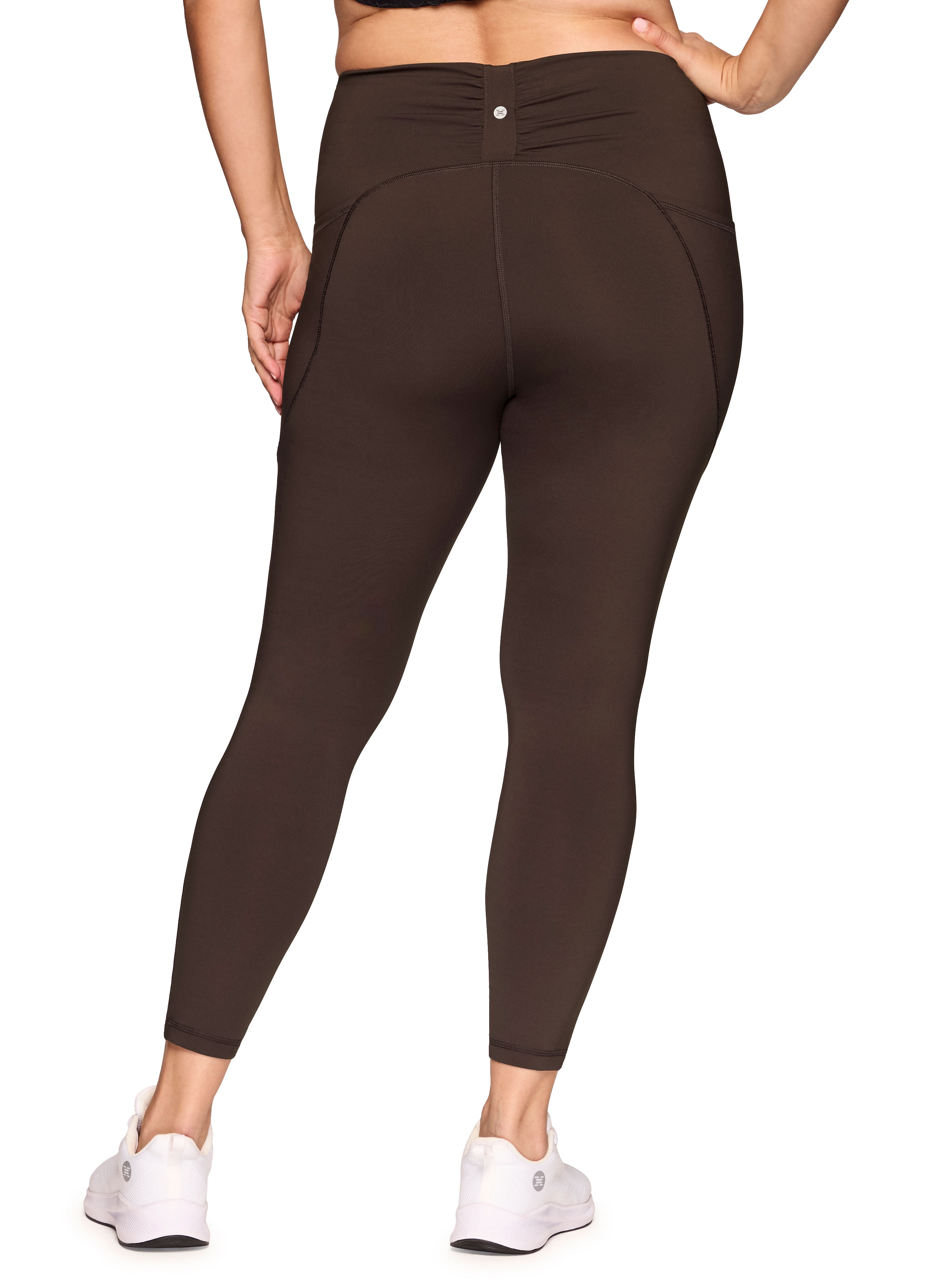 RBX Active Women's Plus Size High Rise Ruched Back Squat Proof Leggings ...