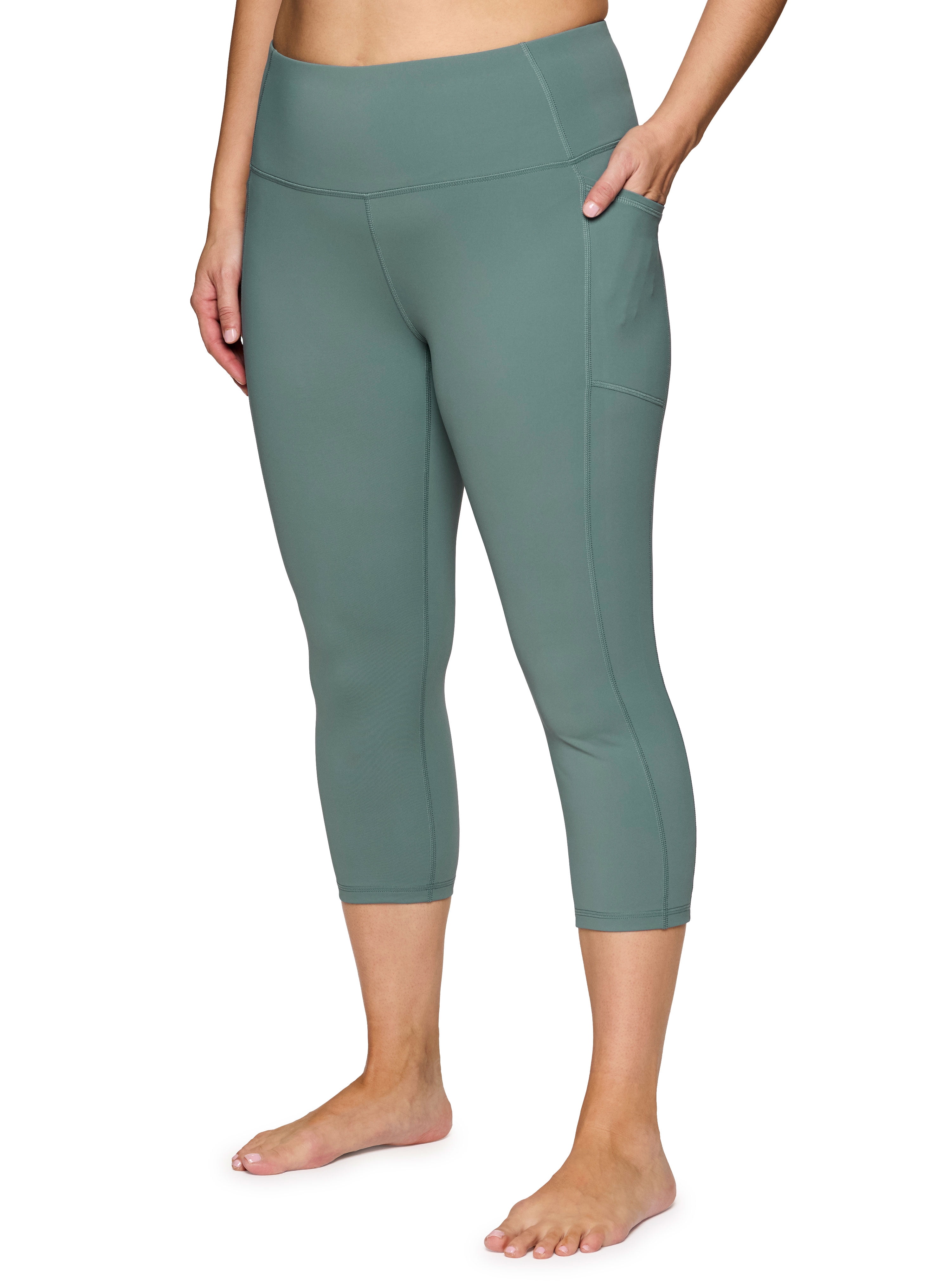 RBX Active Women's Plus Size Squat Proof Capri Legging With Pockets ...