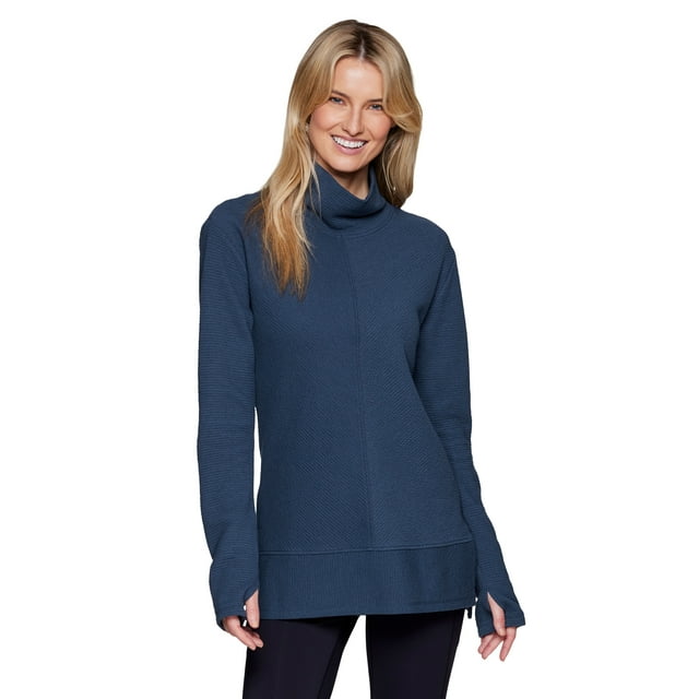 RBX Active Women's Quilted Cowl Neck Pullover Tunic - Walmart.com