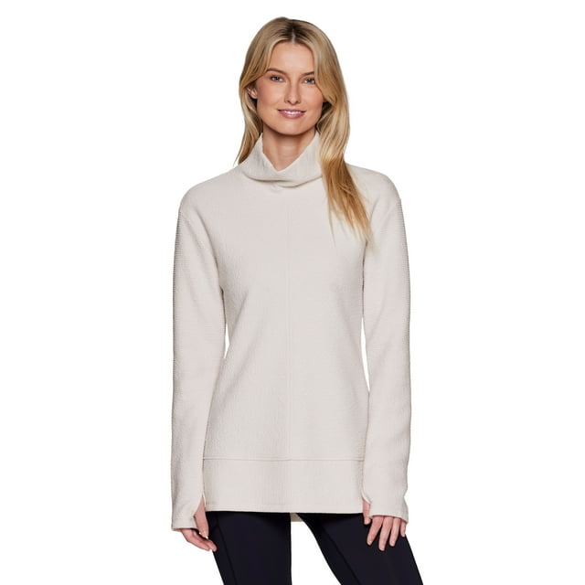RBX Active Women's Quilted Cowl Neck Pullover Tunic - Walmart.com