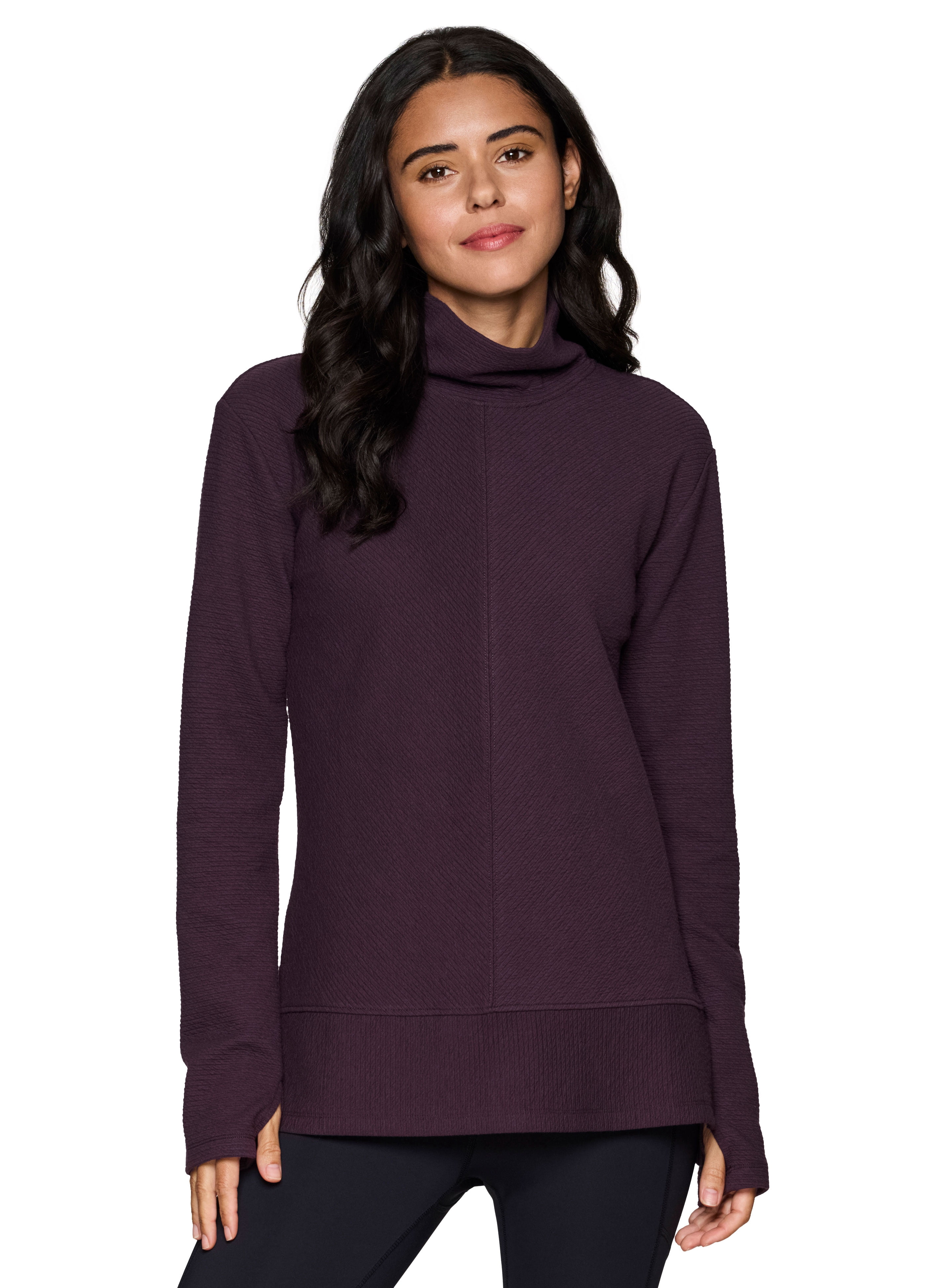 RBX Active Women's Quilted Cowl Neck Pullover Tunic - Walmart.com