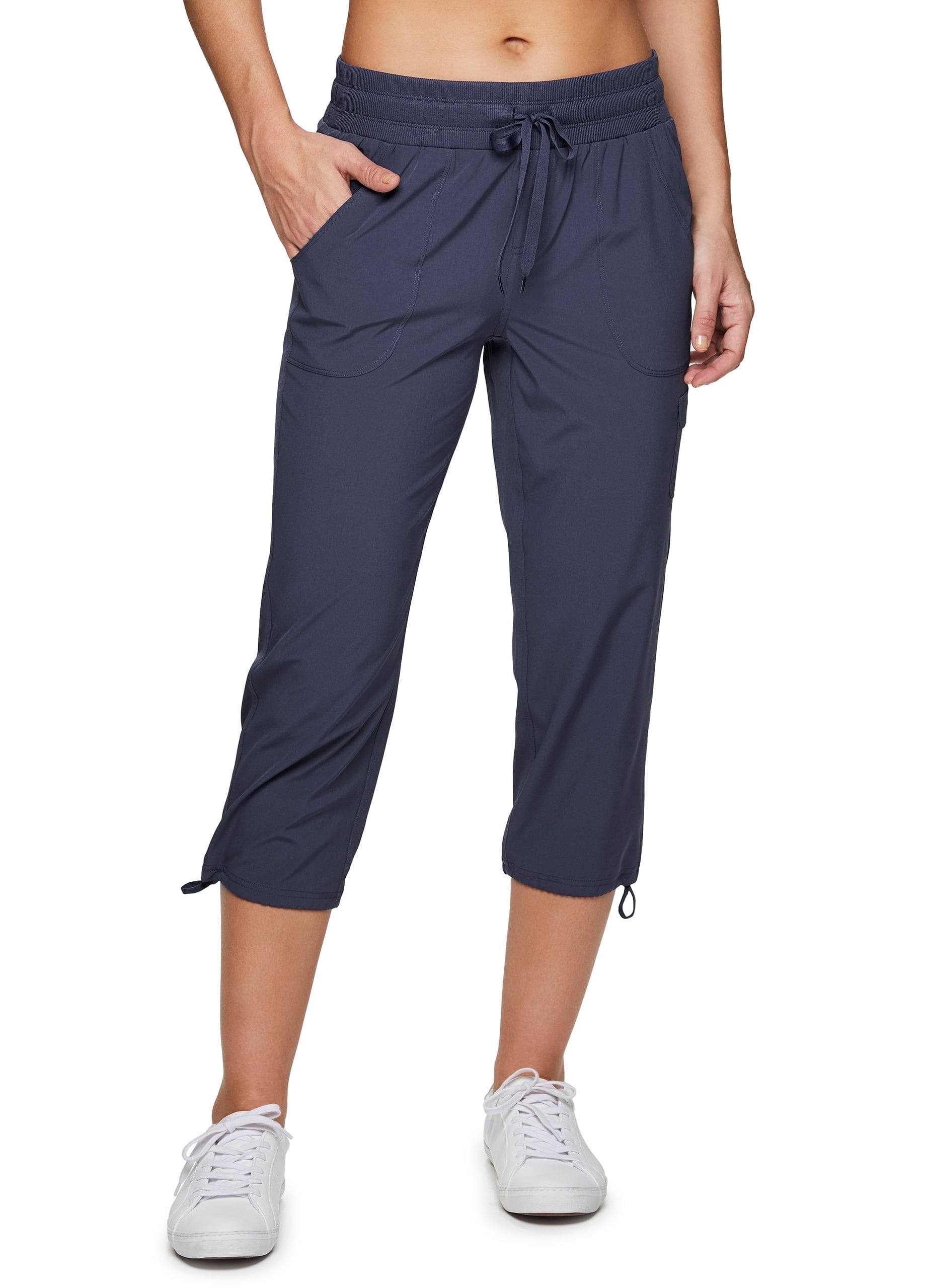 RBX Active Women's Lightweight Woven Cargo Capri Pant for Exercise ...