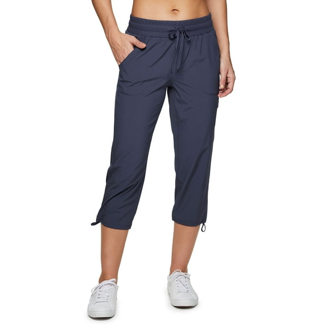 RBX Active Women's Lightweight Woven Cargo Capri Pant for Exercise ...
