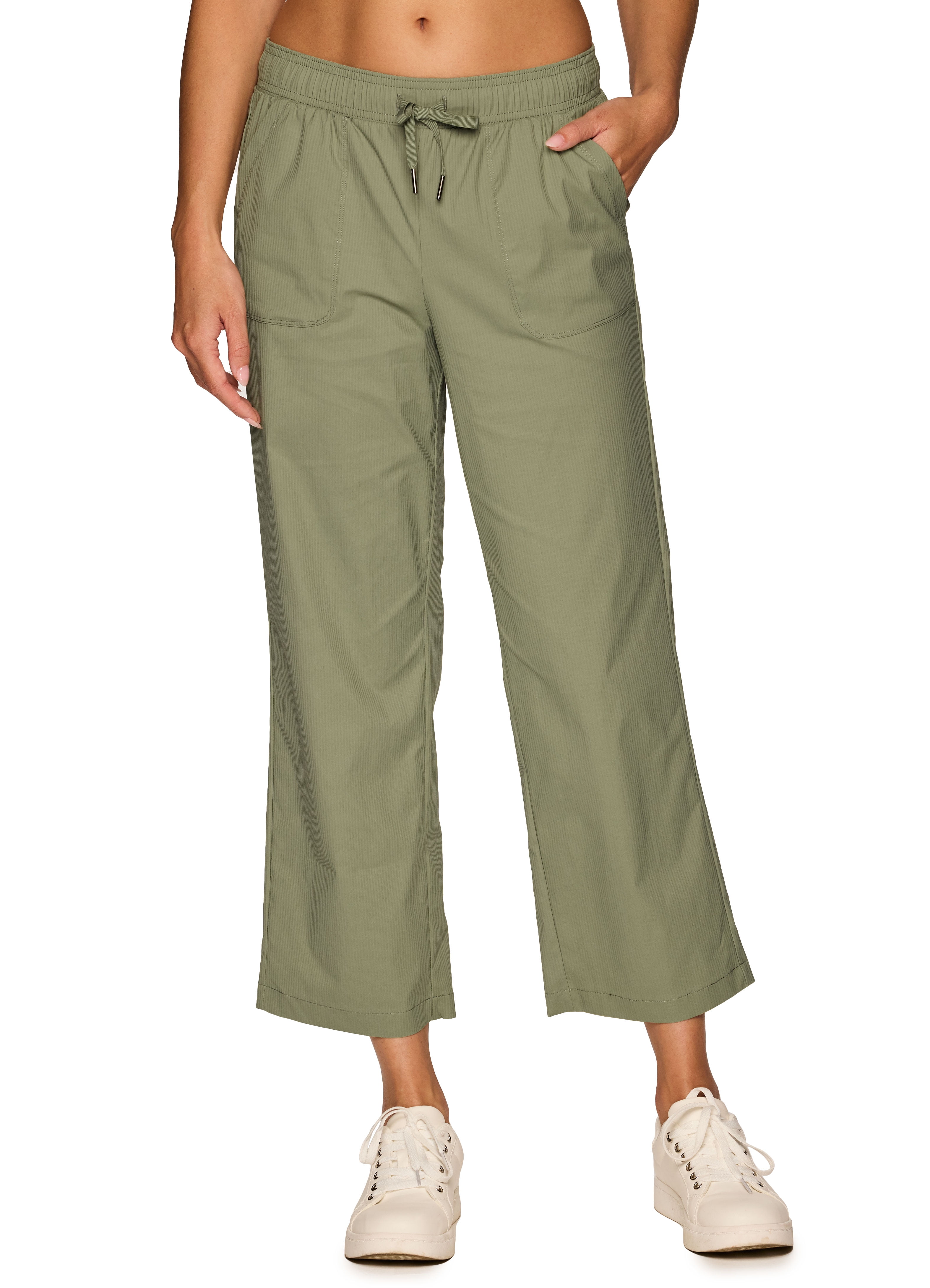 RBX Active Women's Shadow Stripe Woven Ankle Pants - Walmart.com