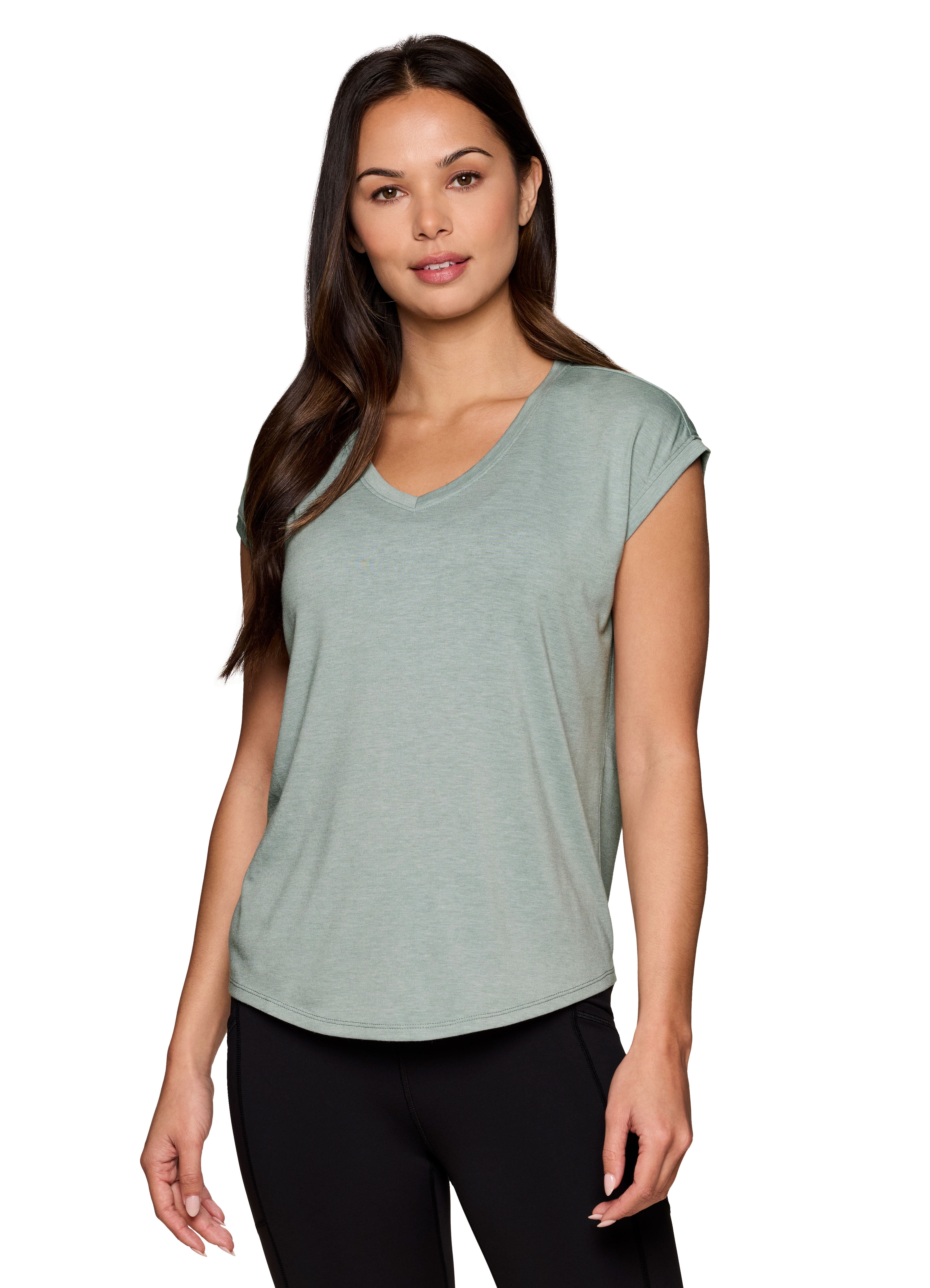 RBX Active Women's Short Sleeve High Low Soft V-Neck Tee - Walmart.com