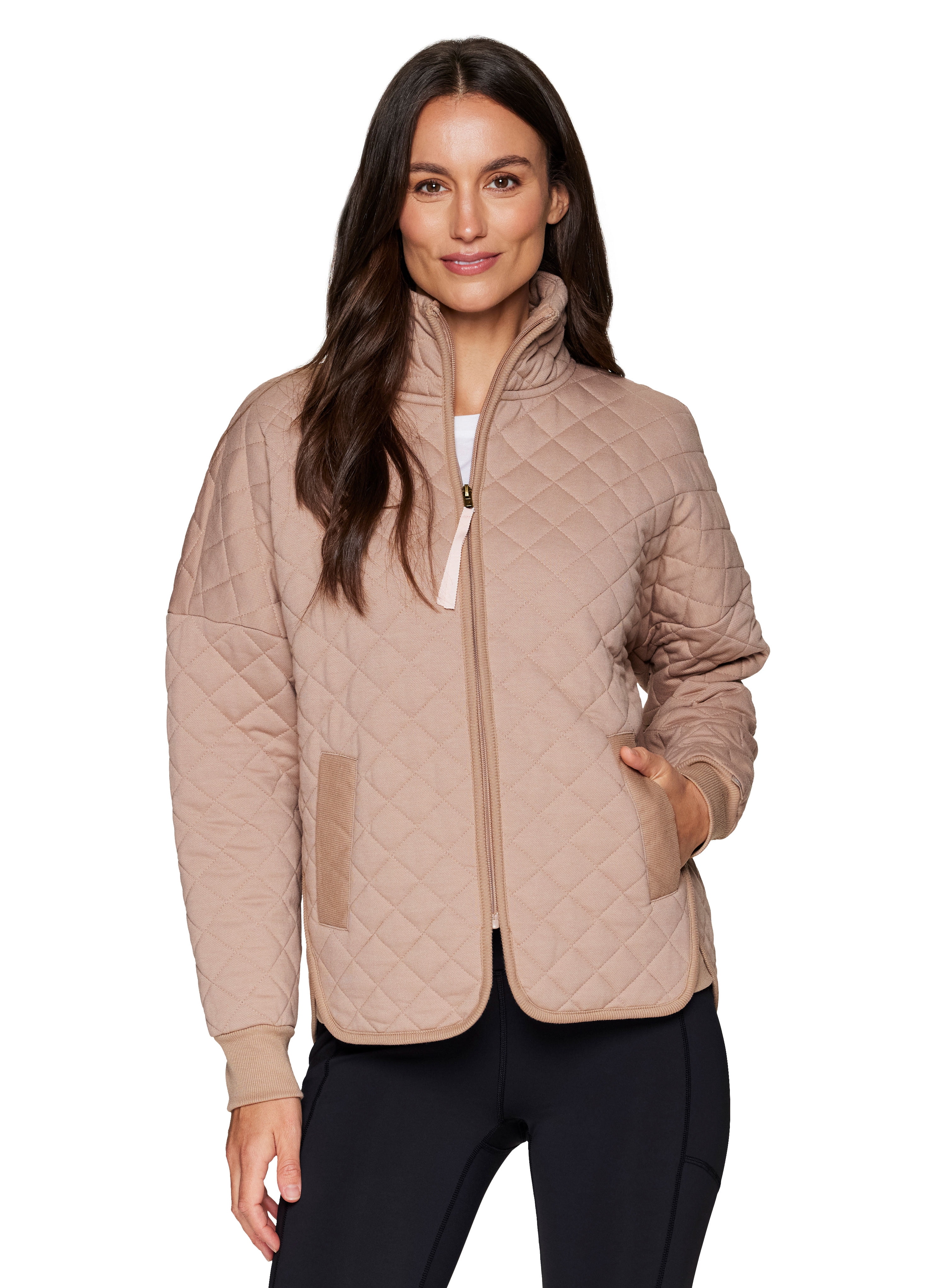 RBX Active Women's Soft Quilted Mock Neck Jacket with Pockets - Walmart.com