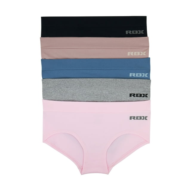 RBX Active Women's Solid Colors Cheeky Bikini Underwear 5-Pack ...