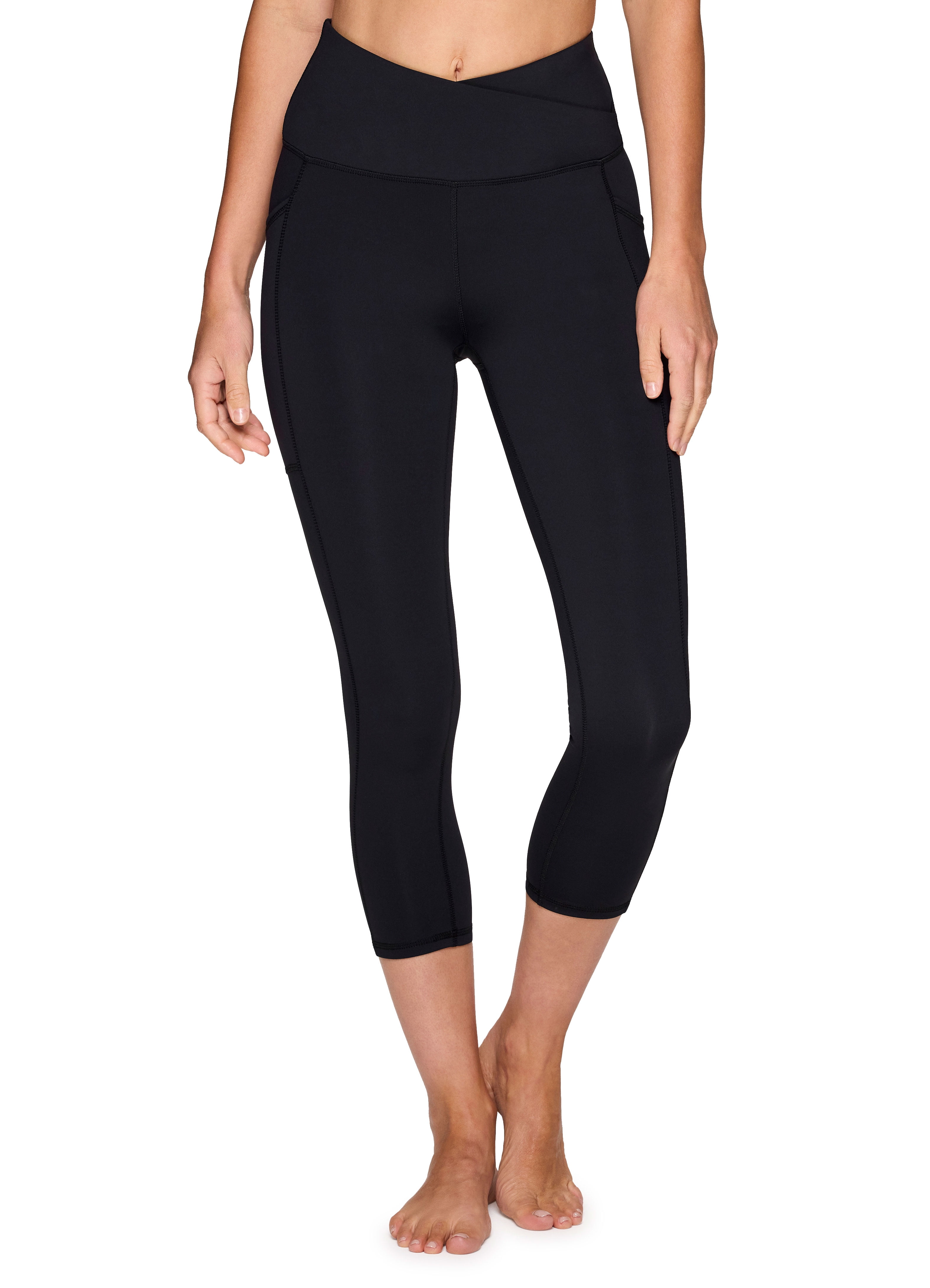 RBX Active Women's Squat Proof Capri Legging with Crossover Waistband ...