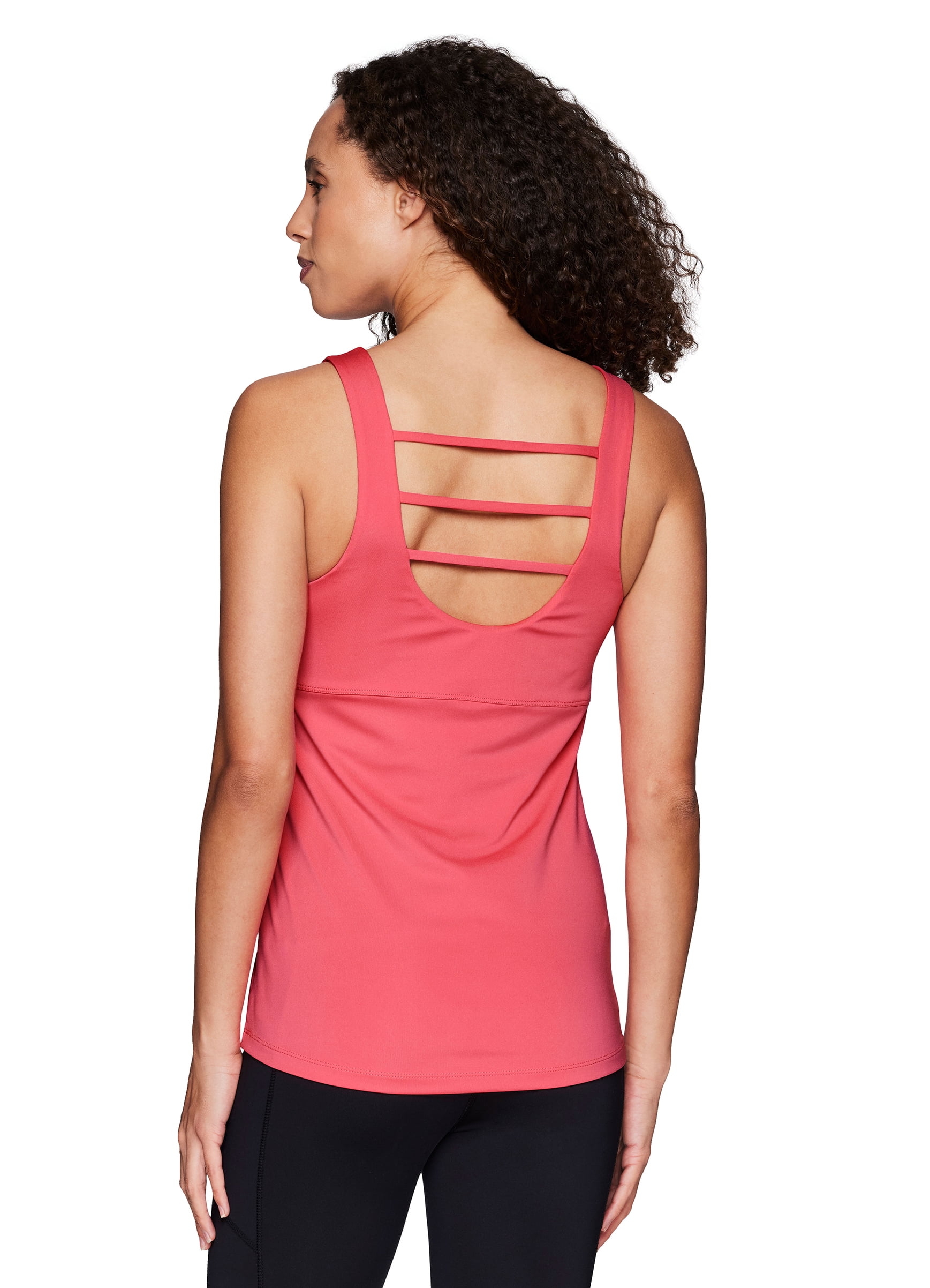 RBX Active Women's Strappy Back Built In Shelf Bra Tank Top - Walmart.com