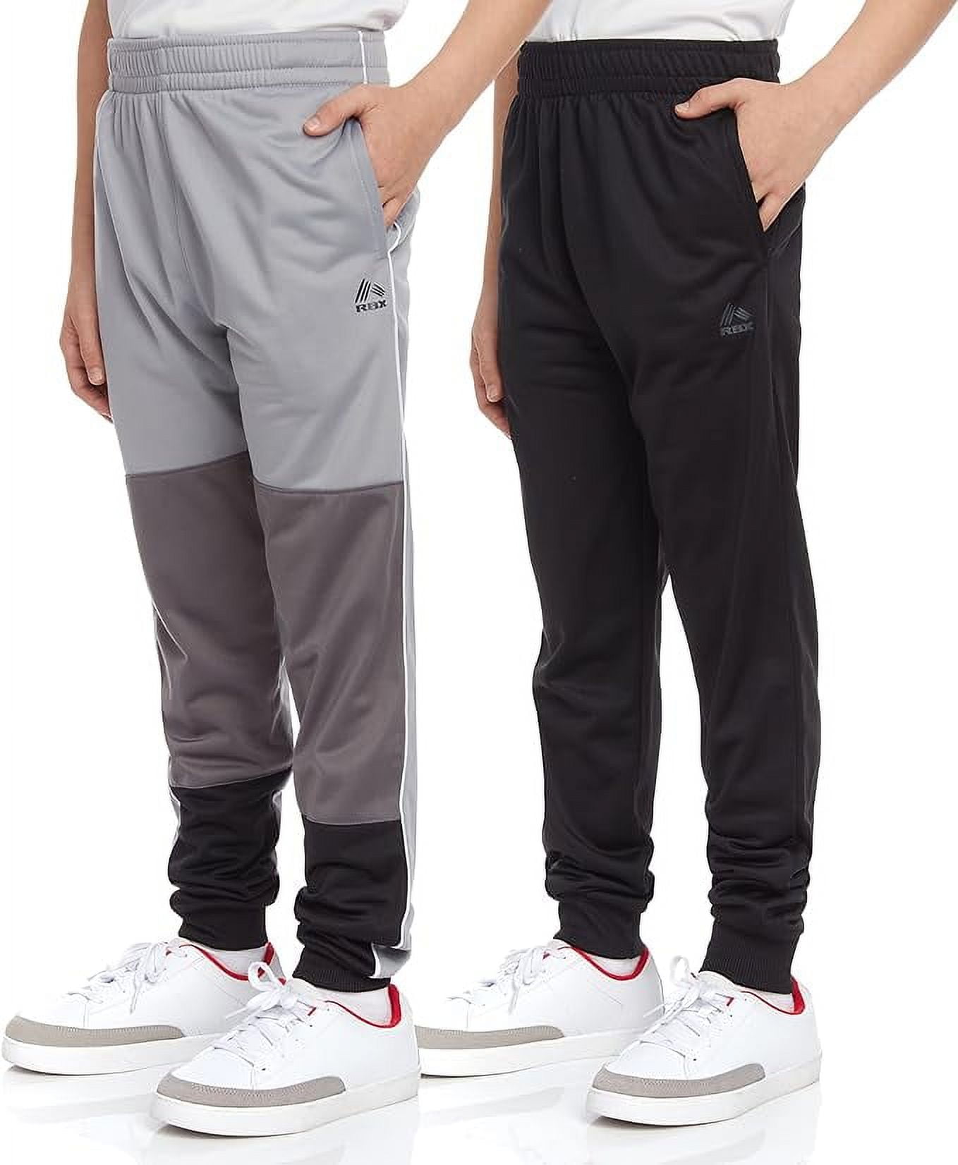 RBX Boy's Sweatpants - 2 Pack Active Tricot Jogger Pants (Size 4-20) - Walmart.com