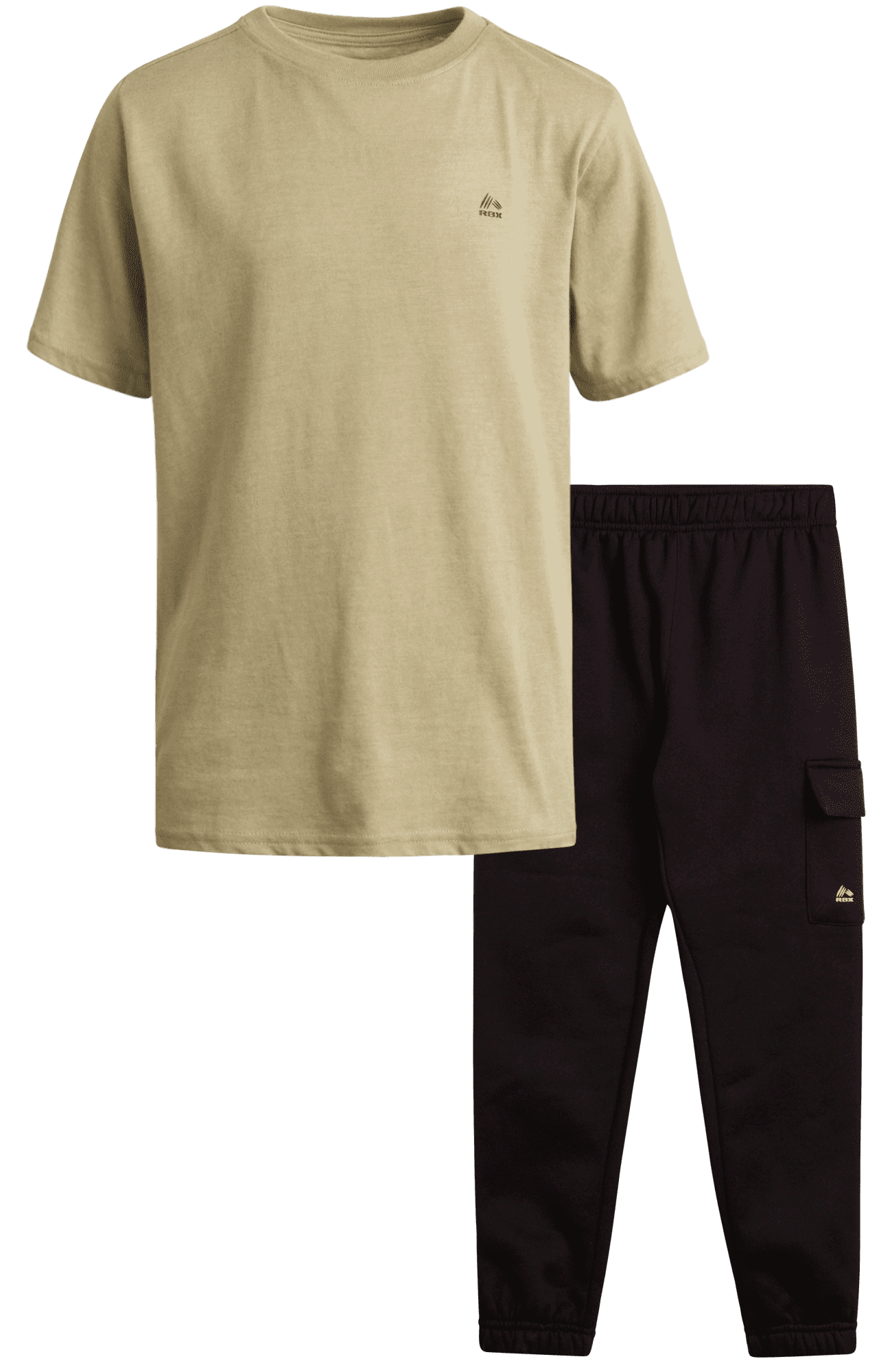 RBX Boys' Active Jogger Set - 2 Piece Breathable Short Sleeve T-Shirt ...