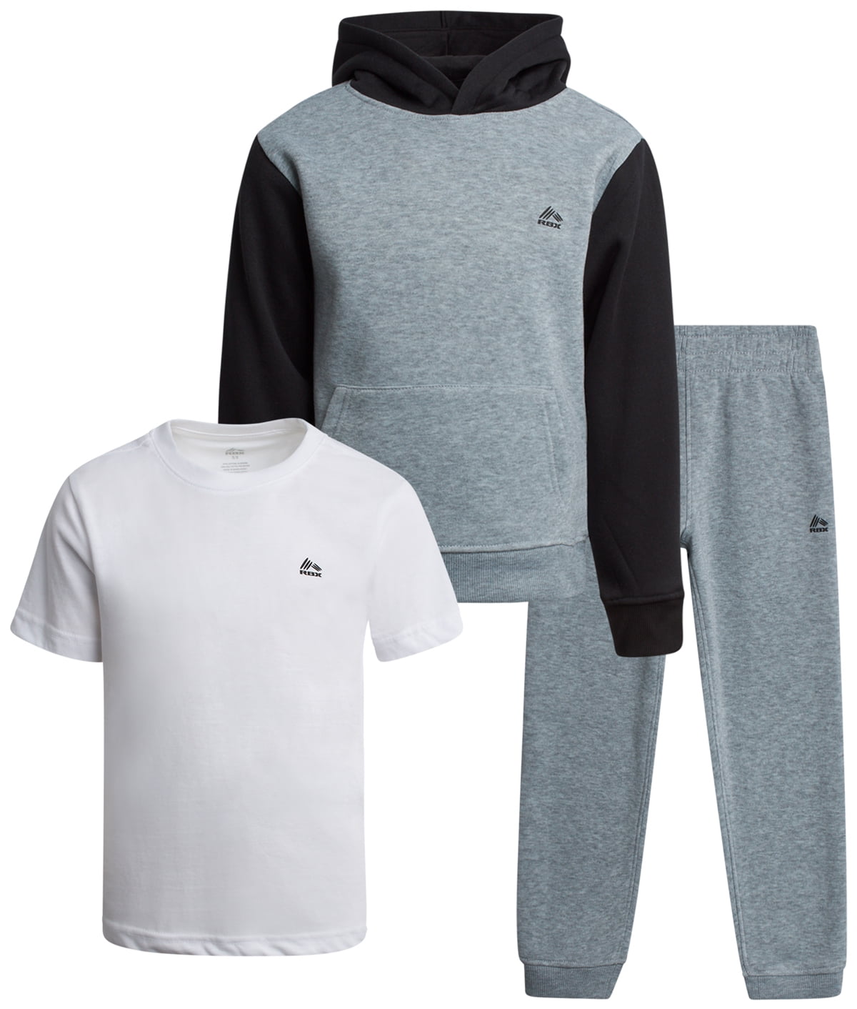 RBX Boys' Active Jogger Set - 3 Piece Performance Fleece Sweatshirt ...
