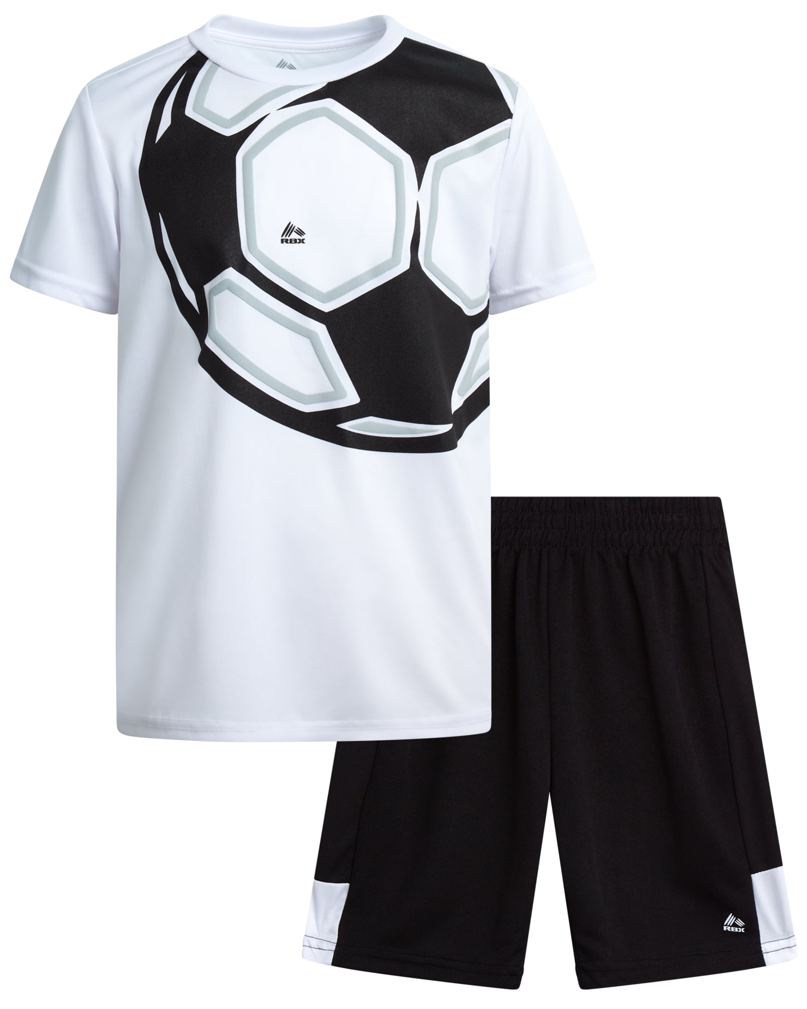 RBX Boys Athletic Shorts Set - 2 Piece Active Performance Graphic Tee ...