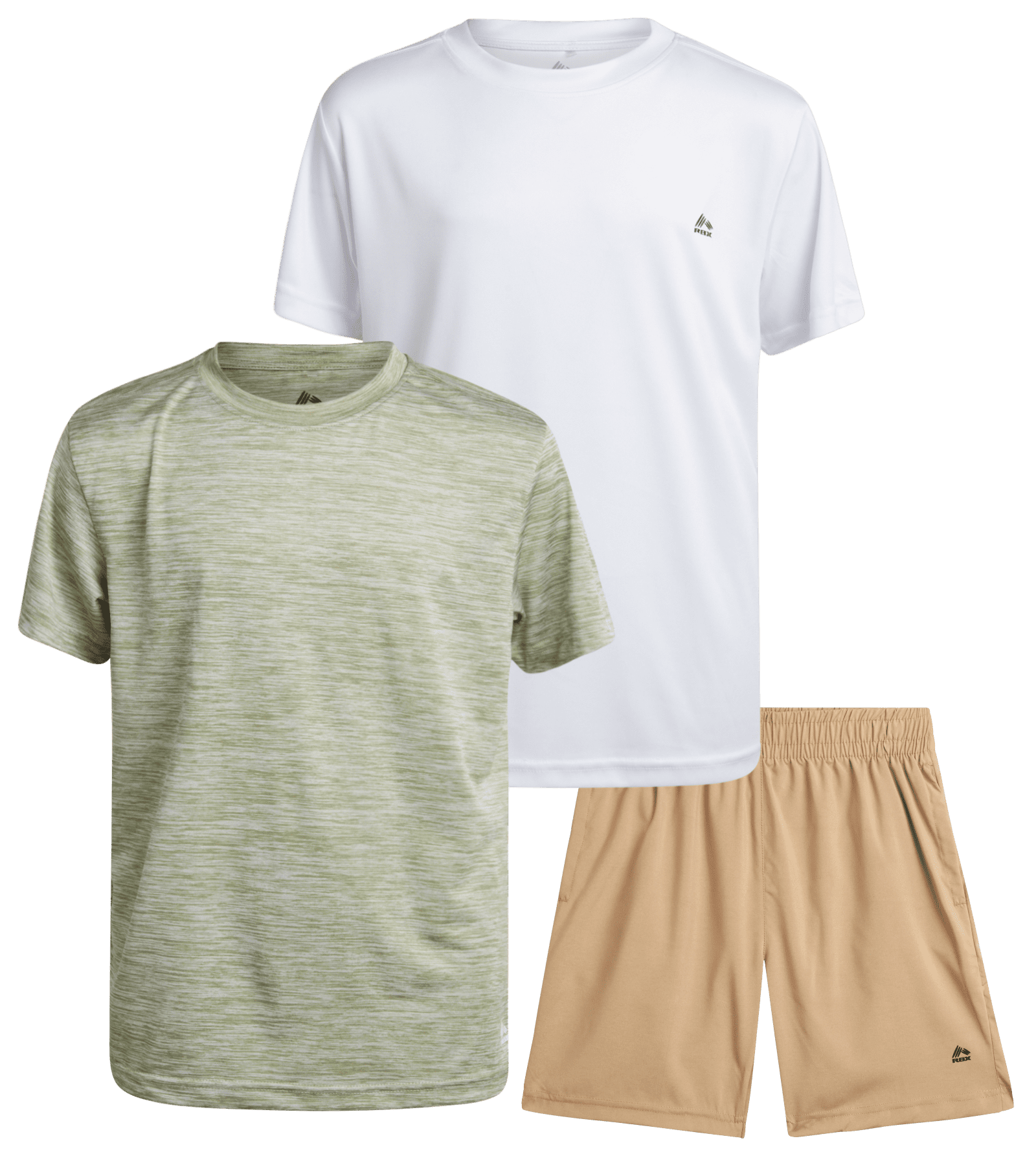 RBX Boys' Active Shorts Set - 3 Piece Activewear: 2 Athletic T-Shirts ...