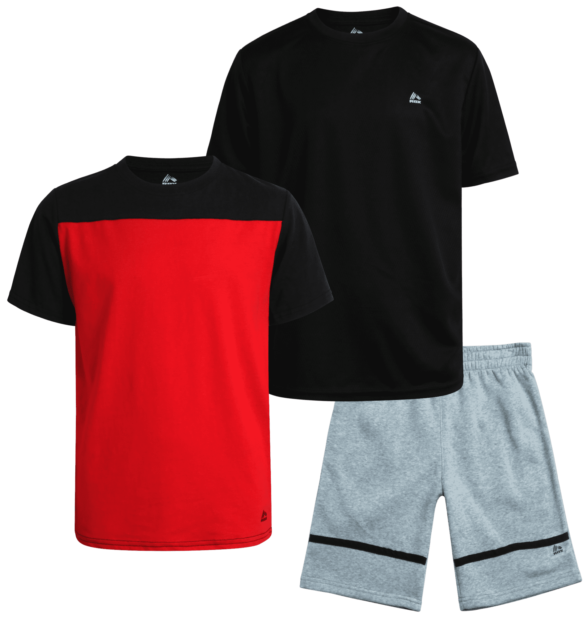 RBX Boys' Athletic Activewear Outfit - 3 Piece Set: 2 Performance T ...