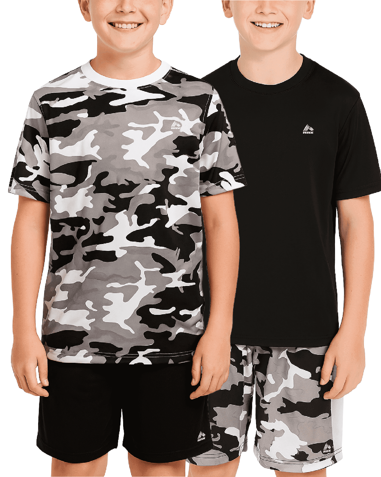 RBX Boys' Activewear Multipack, Dry Fit T-Shirts and Performance Mesh ...