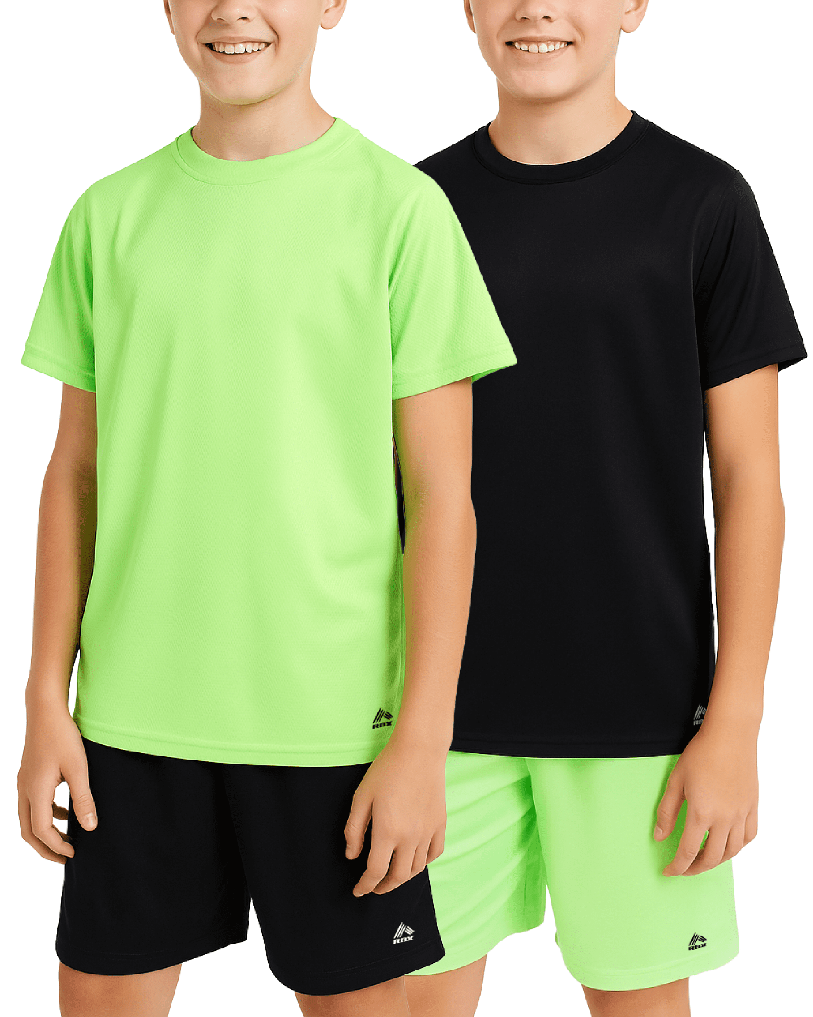 RBX Active Boys Short Sets Dryfit Short Sleeve Athletic Shirt and Gym ...