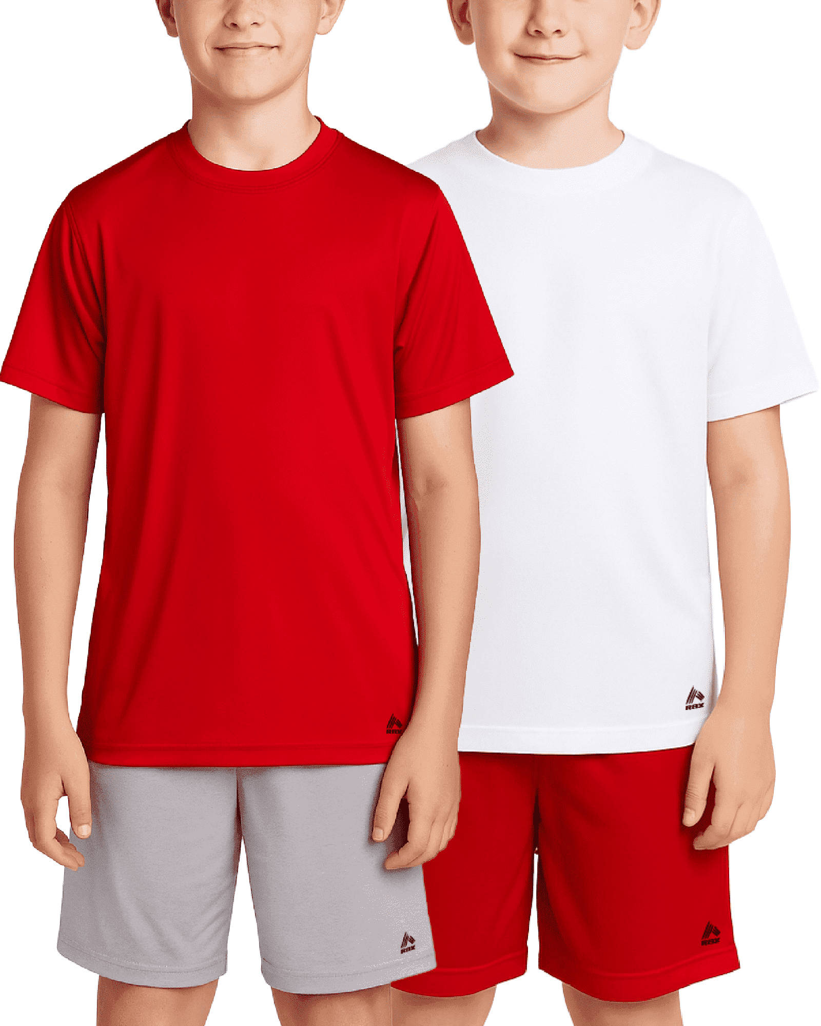 RBX Active Boys Short Sets Dryfit Short Sleeve Athletic Shirt and Gym ...
