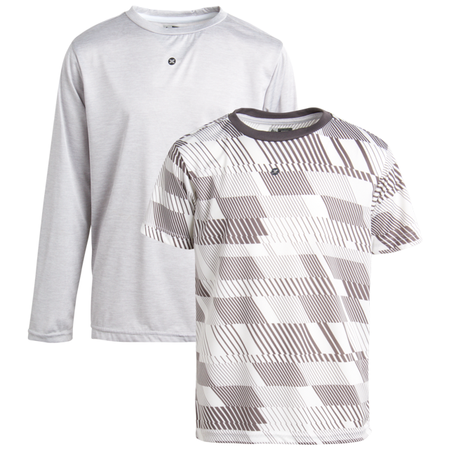 RBX Boys' Active T-Shirts - 2 Pack Short Sleeve and Long Sleeve ...
