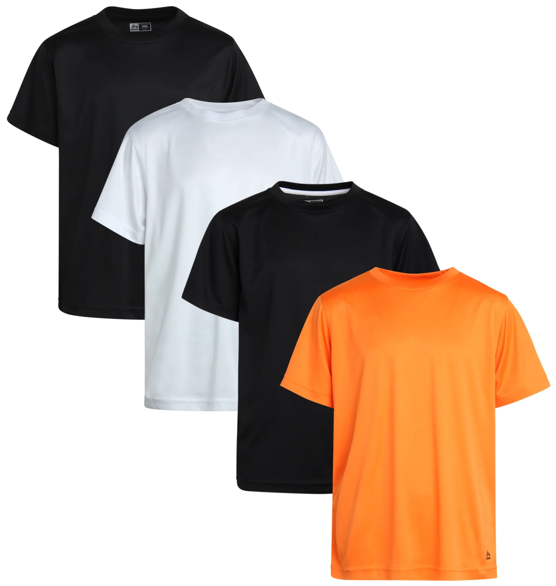 RBX Boys Active T-Shirts – 4 Pack Athletic Performance Short Sleeve ...
