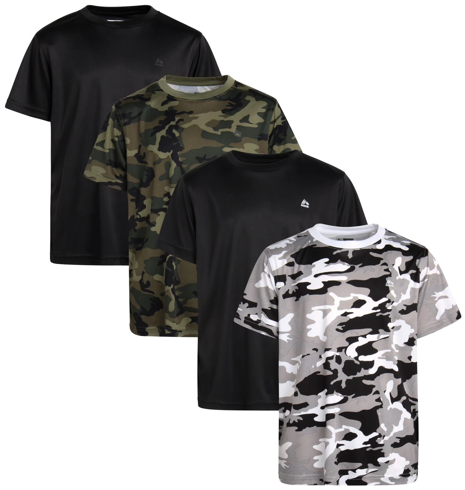 RBX Boys Active T-Shirts – 4 Pack Athletic Performance Short Sleeve ...