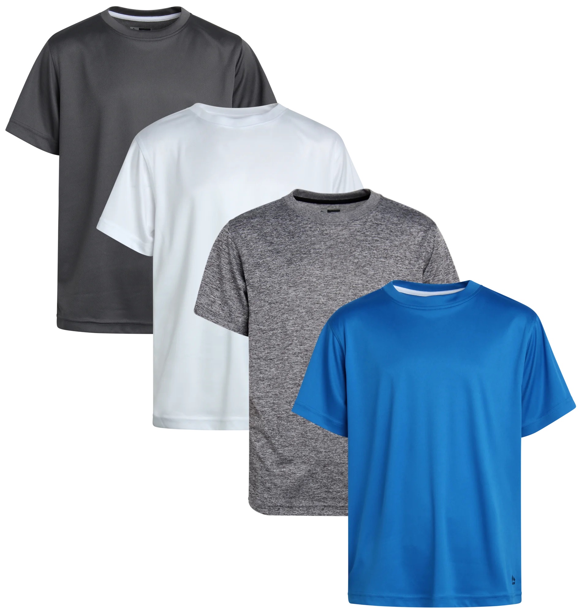 RBX Boys Active T-Shirts – 4 Pack Athletic Performance Short Sleeve ...