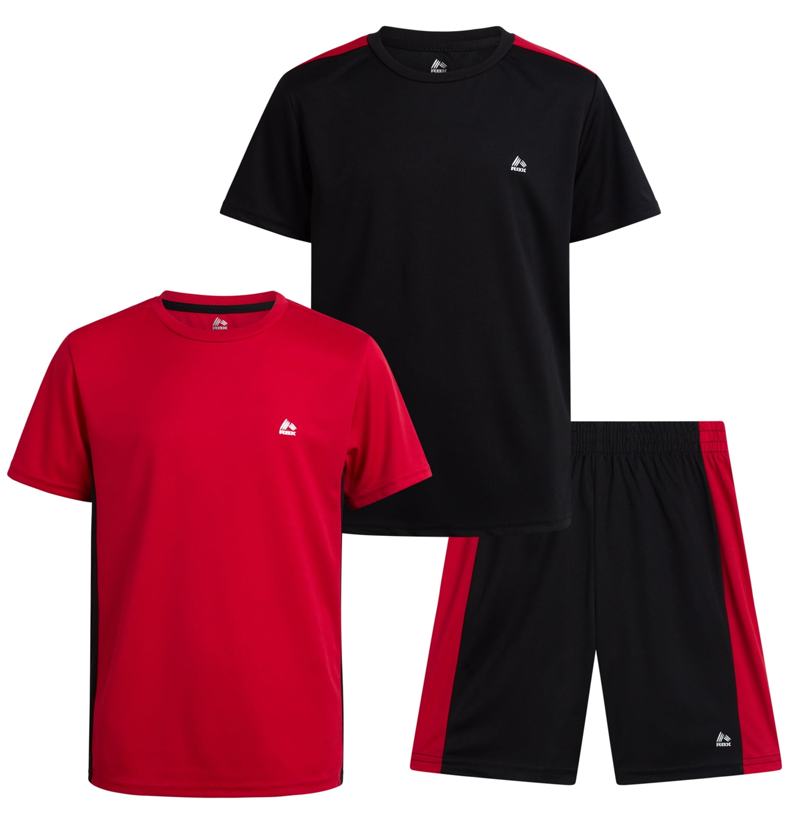 RBX Boys' Activewear Set - 3 Piece Performance Mesh and Jersey Tees and ...