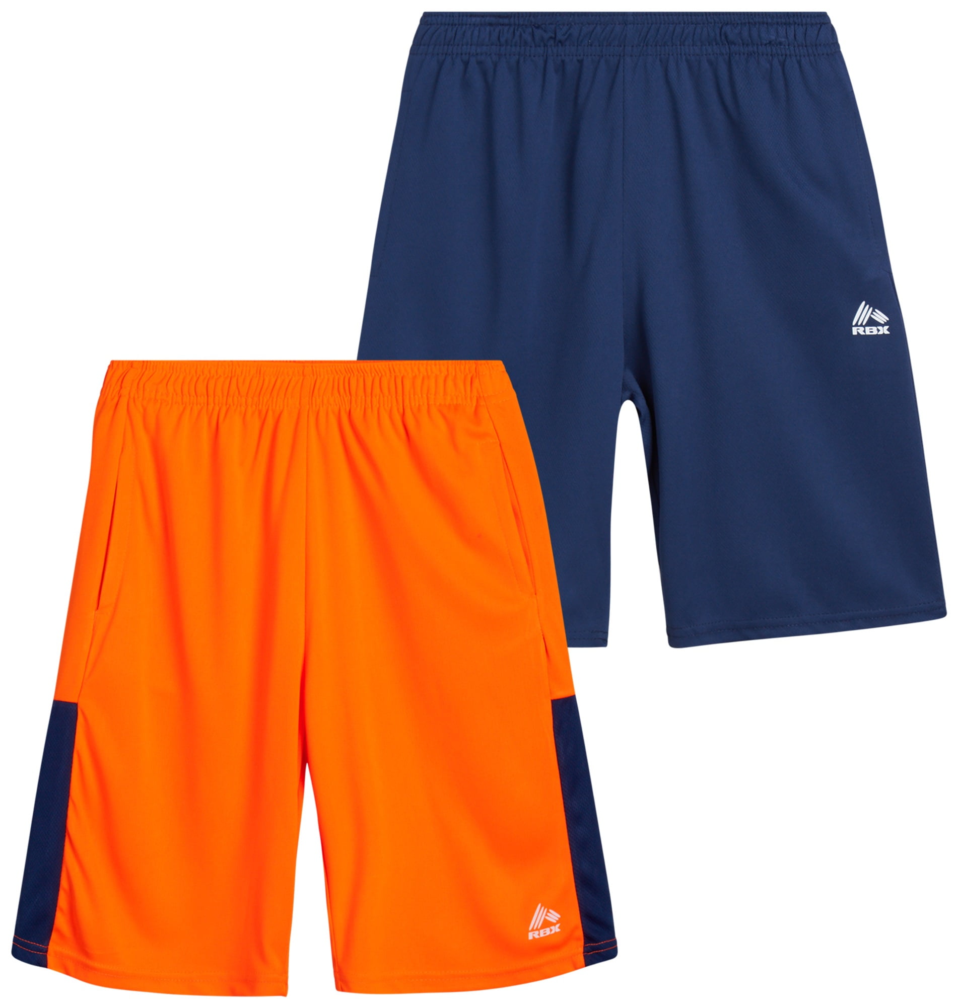 RBX Boys' Athletic Shorts - 2 Pack Athletic Performance Mesh Basketball Gym Shorts (4-16 ...