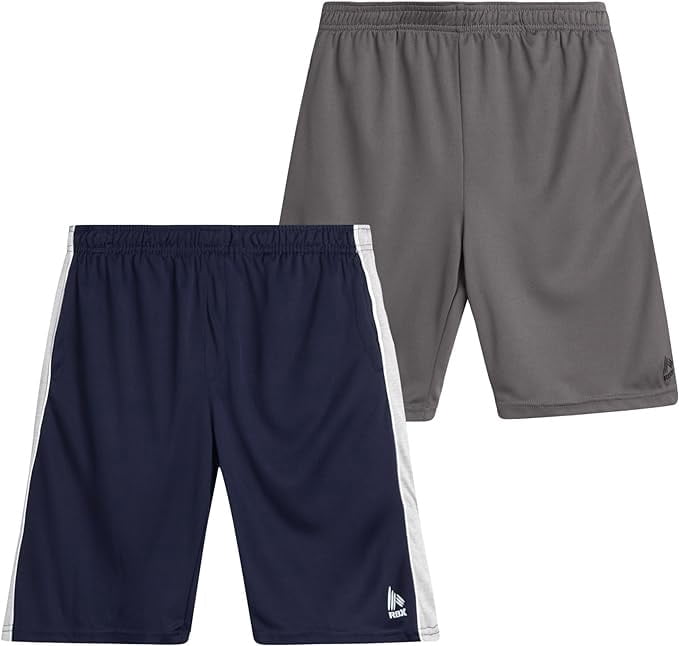 RBX Boys' Multipack Active Wear Sports Shorts - 2 Pack Lightweight ...