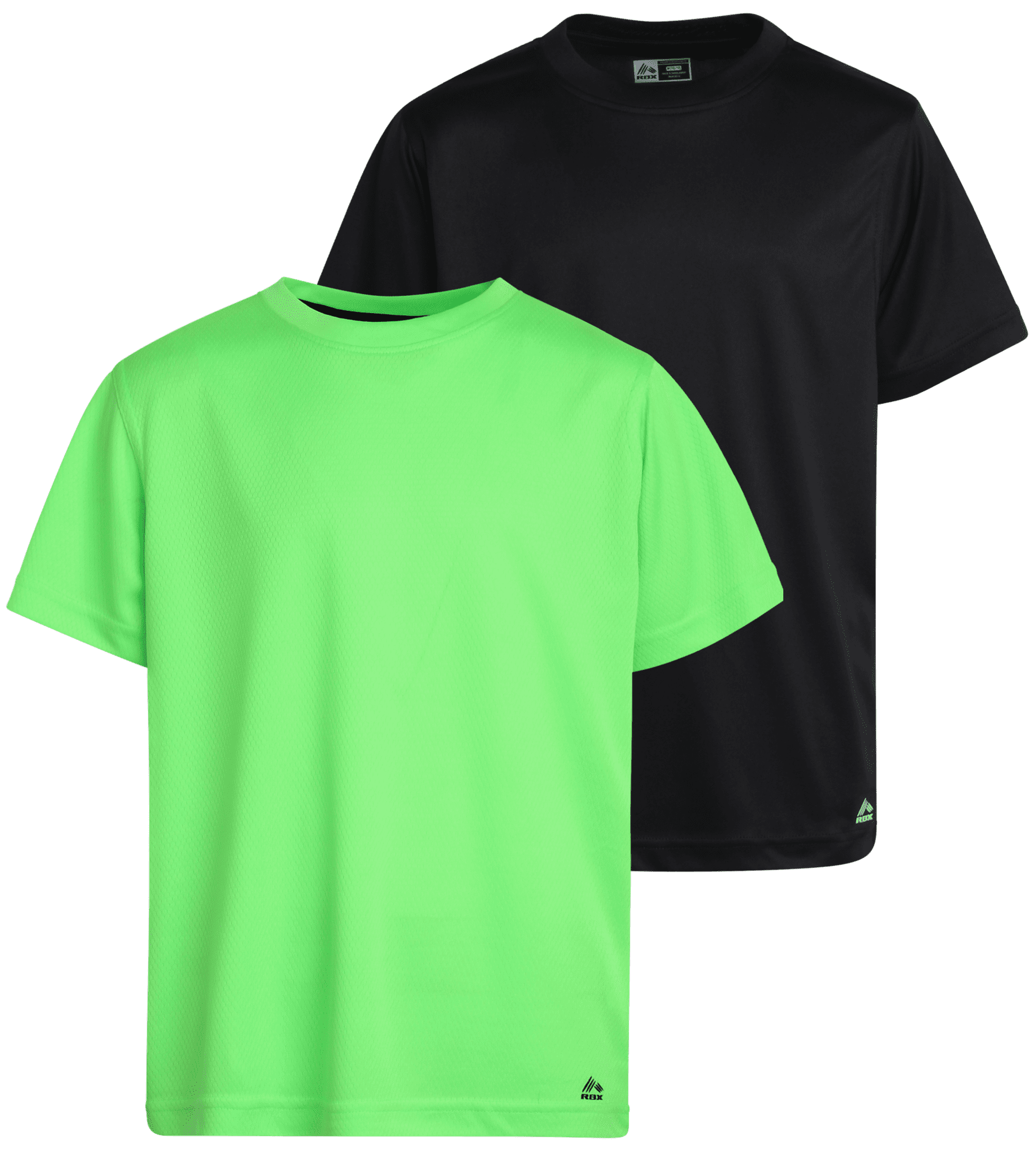 RBX Boys' Athletic T-Shirt, 2 Pack Dry-Fit Sports Tee, Lightweight ...