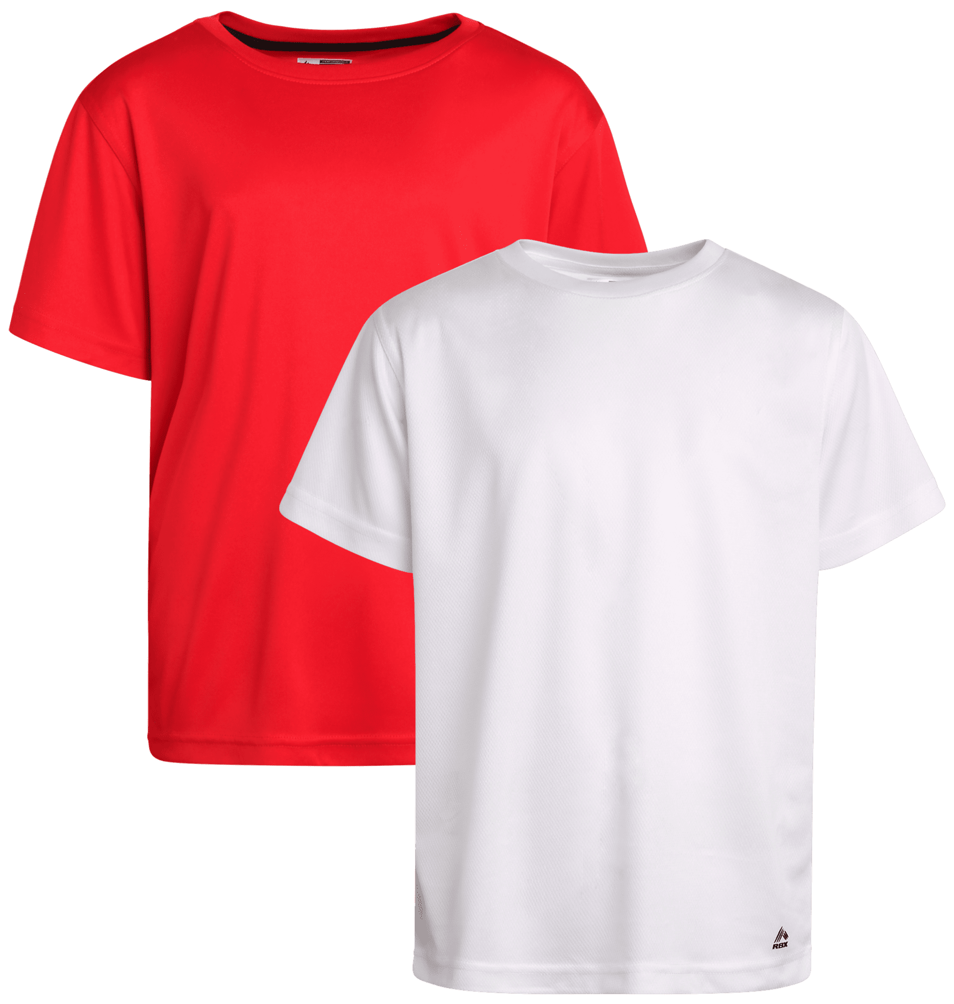 RBX Boys' Athletic T-Shirt - 2 Pack Active Performance Dry-Fit Sports ...