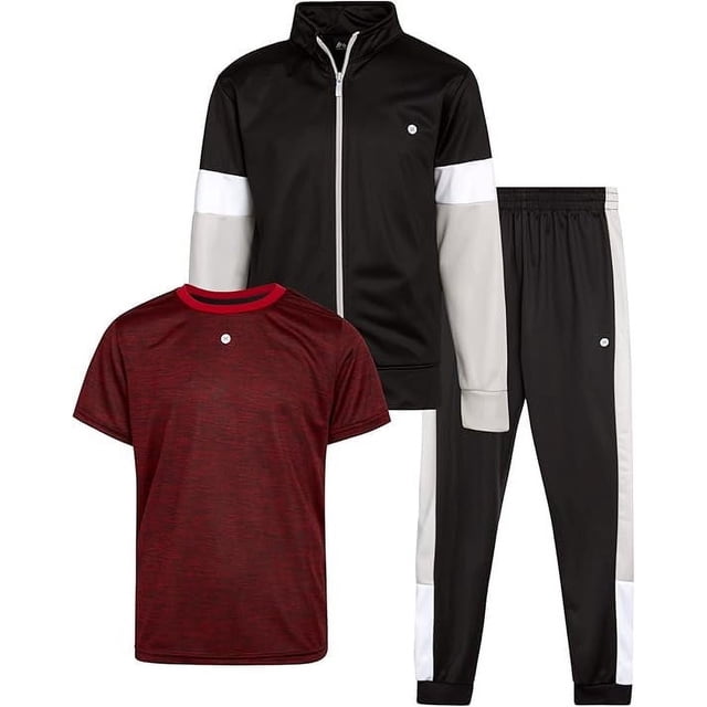 RBX Boys' Activewear Tracksuit Set - 3 Piece Tricot Zip-up Sweatshirt ...