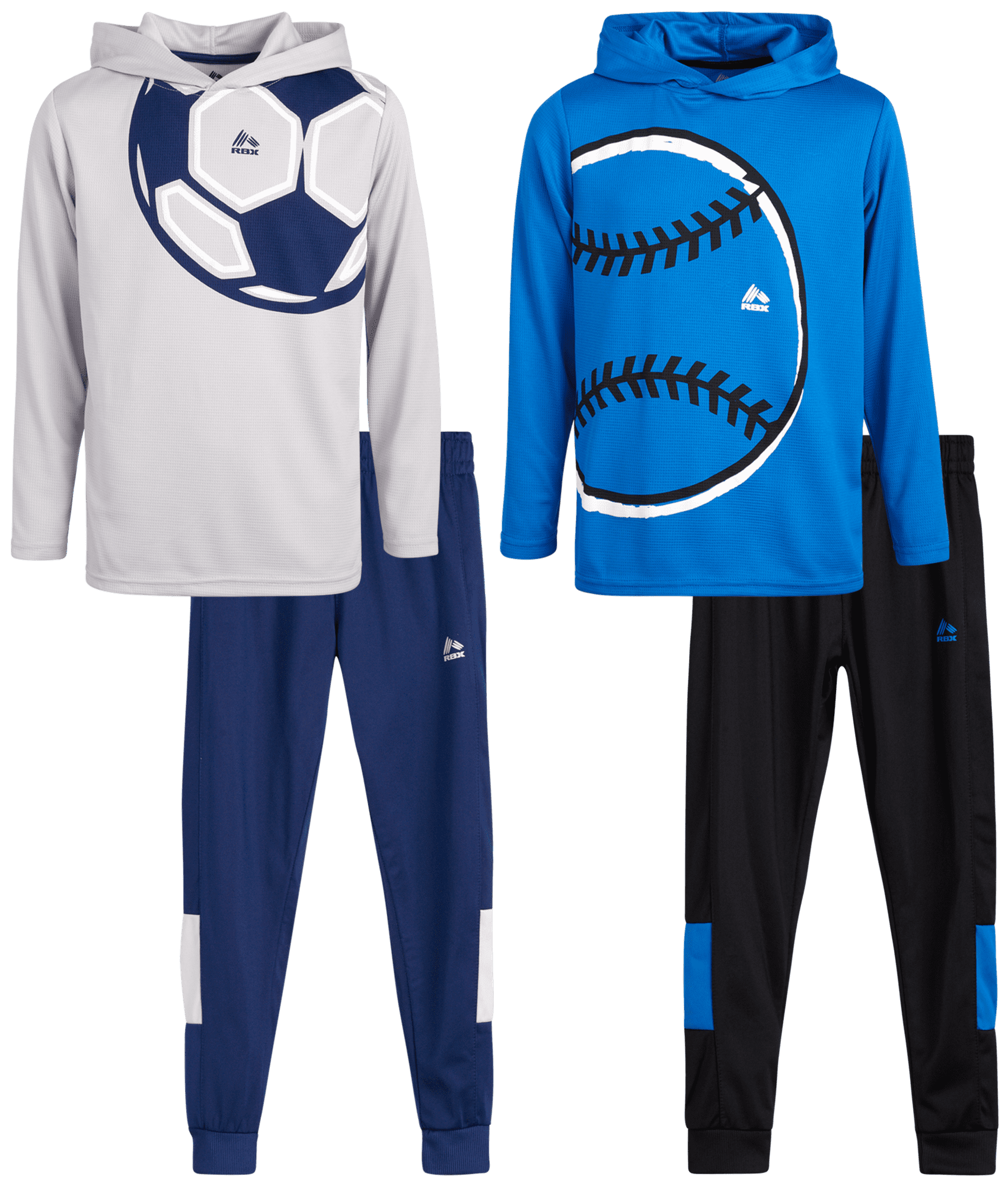 RBX Boys' Athletic 4-Piece Jogging Suits - Thermal Sports Hoodie and ...