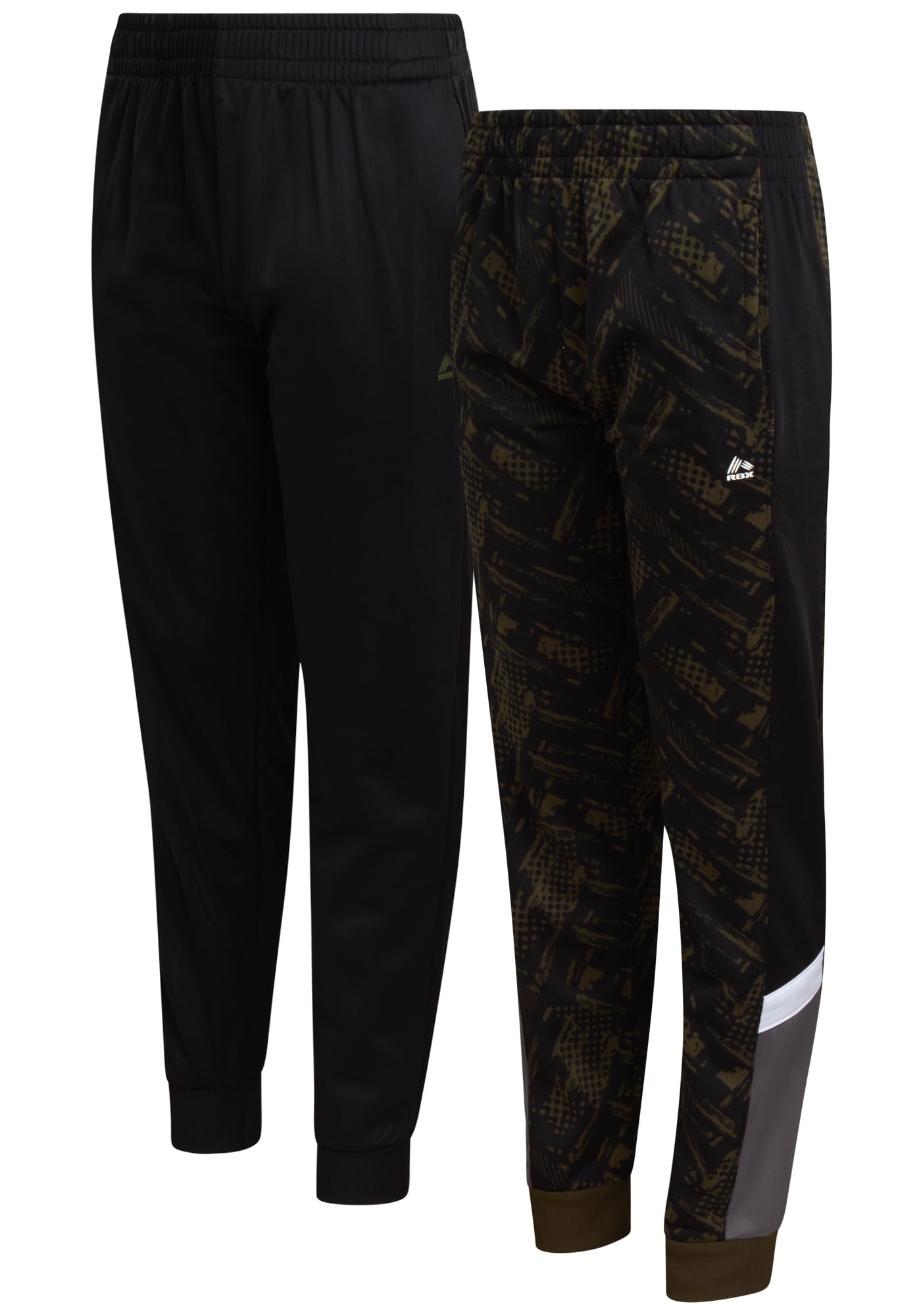 RBX Boy's Sweatpants - 2 Pack Active Tricot Jogger Pants (Size 4-20 ...
