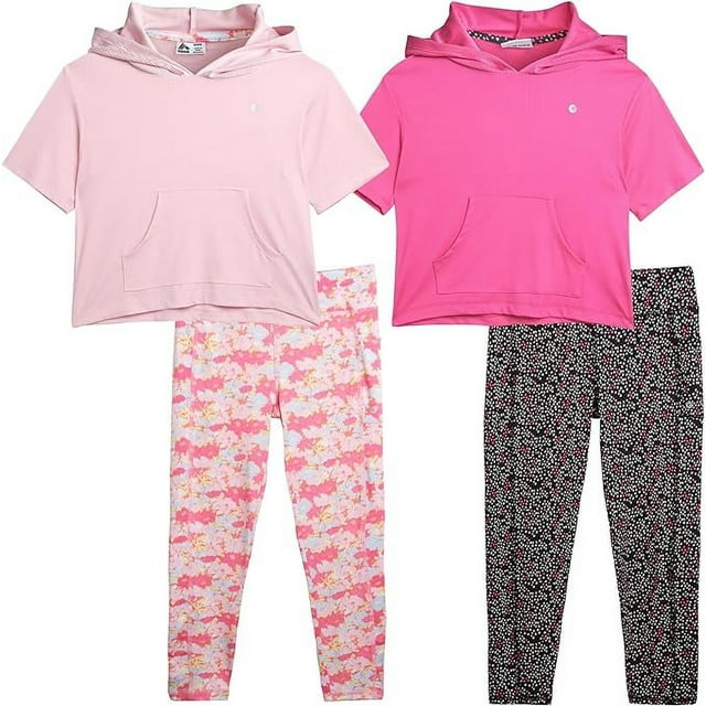 RBX Girls’ Active Set – Performance Short Sleeve T-Shirt, Capri Yoga ...
